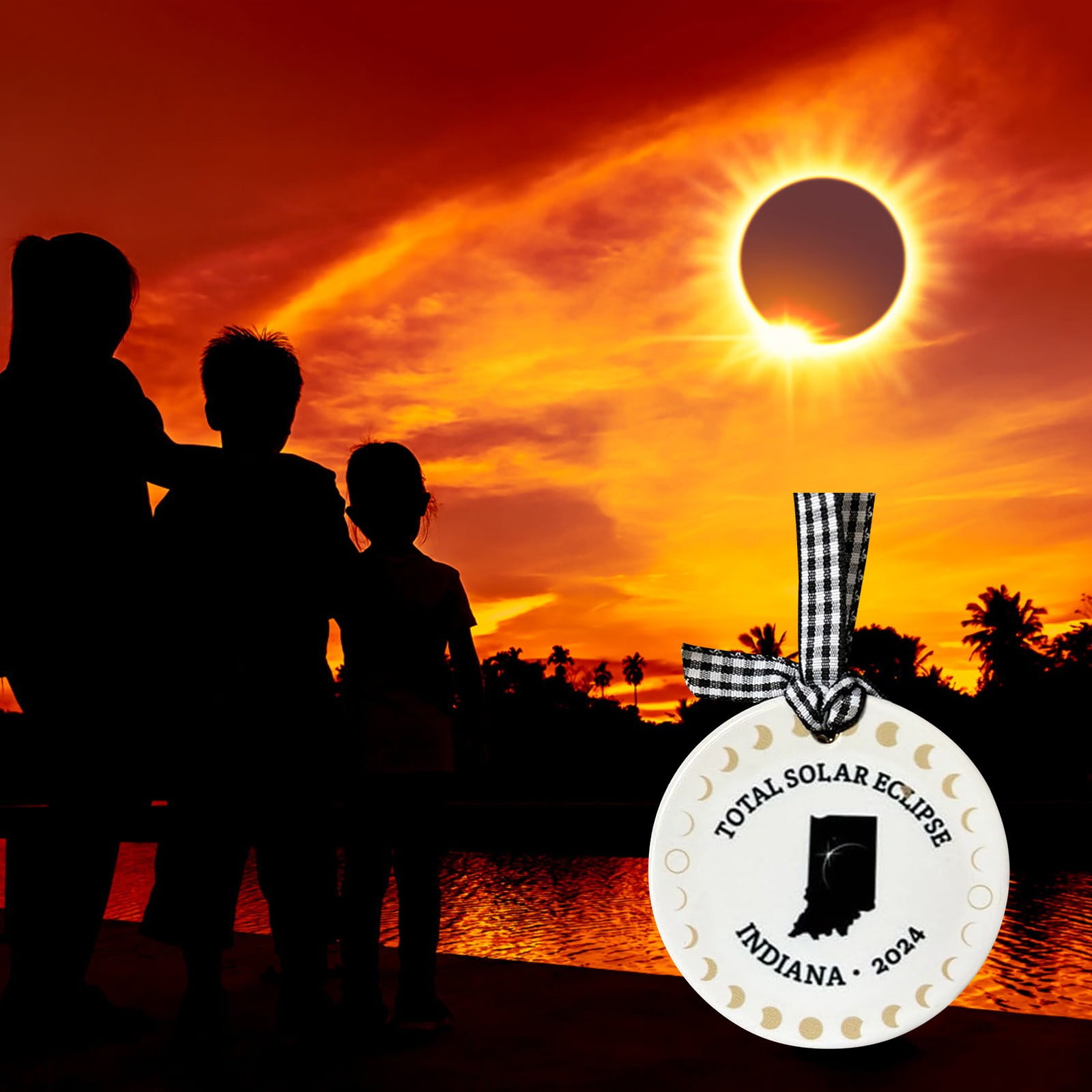 Bzdzmqm 2026 Solar Eclipse Ornament Commemorative Keepsake, Totality ...