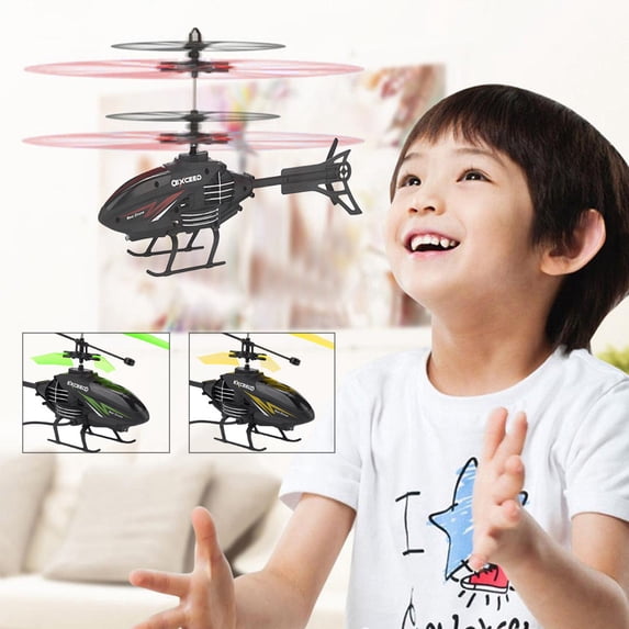 Bzdzmqm 2Pcs Mini RC Helicopter Infrared Induction Remote Control ...