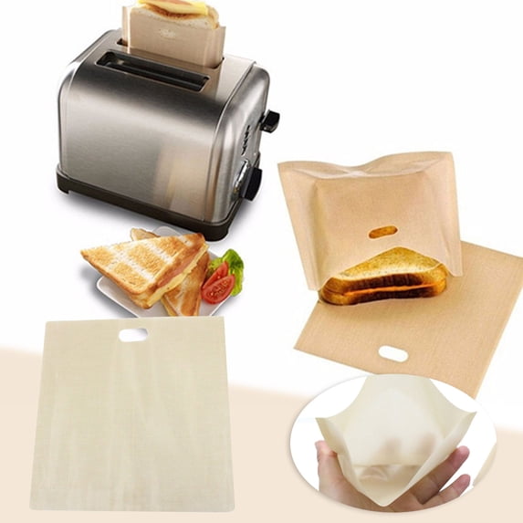 Bzdzmqm 3Pcs Reusable Toaster Bags for Grilled Cheese, Non-Stick Heat ...