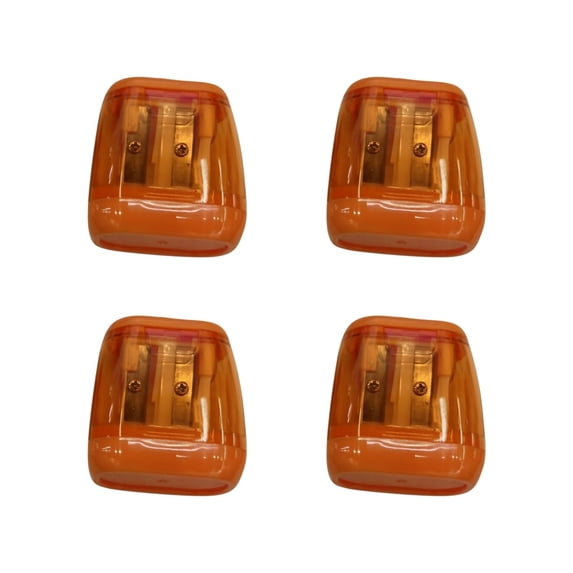 Bzdzmqm 4PCS Double Hole Pencil Sharpener Set, Manual Oval Pencil ...
