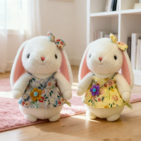 Bzdzmqm under $5 2Pcs Plush BunnyToy, Cute Rustic Floral Bunny PlushToy ...