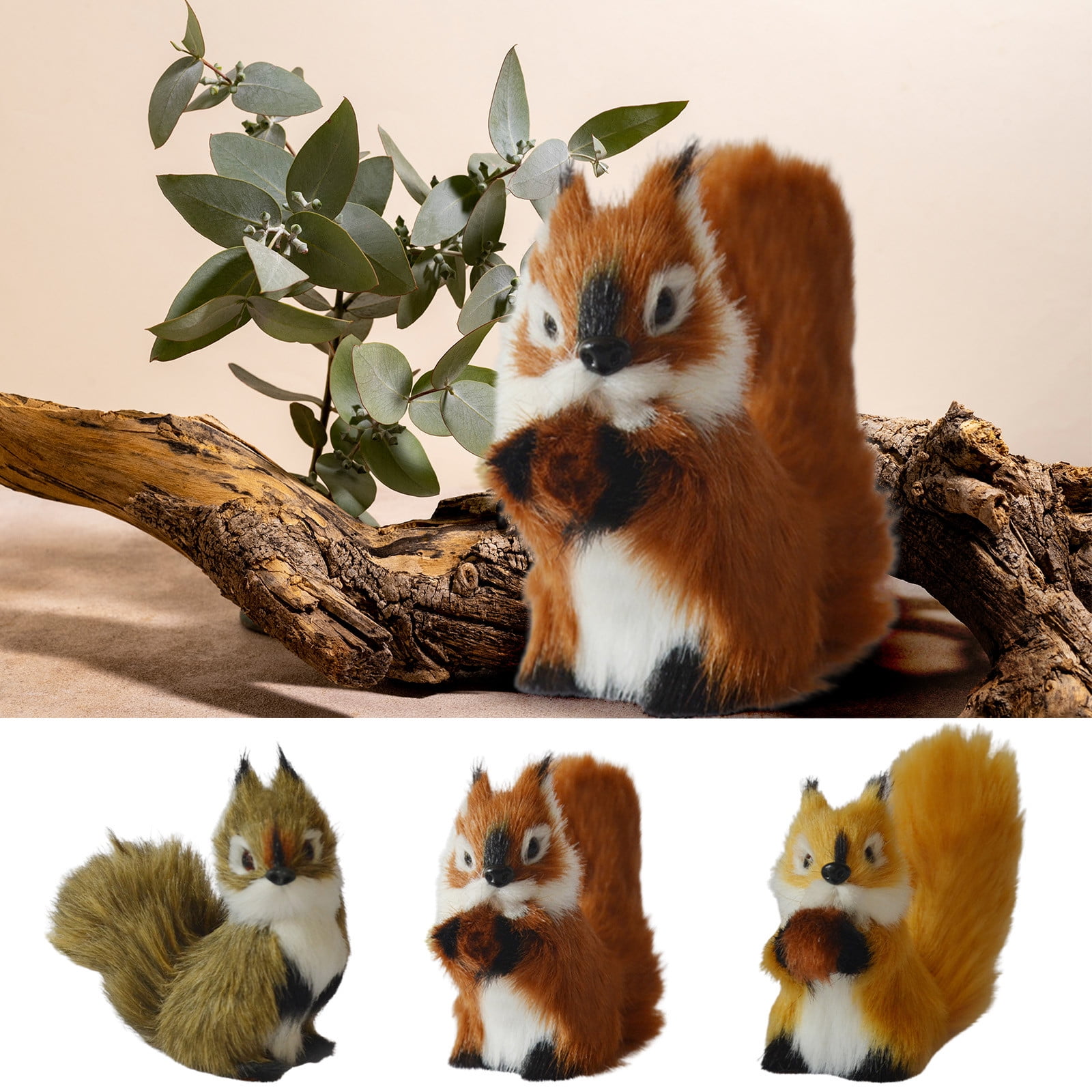 Bzdzmqm under $5 3Pcs Squirrel Ornament, Realistic Squirrel Ornament ...