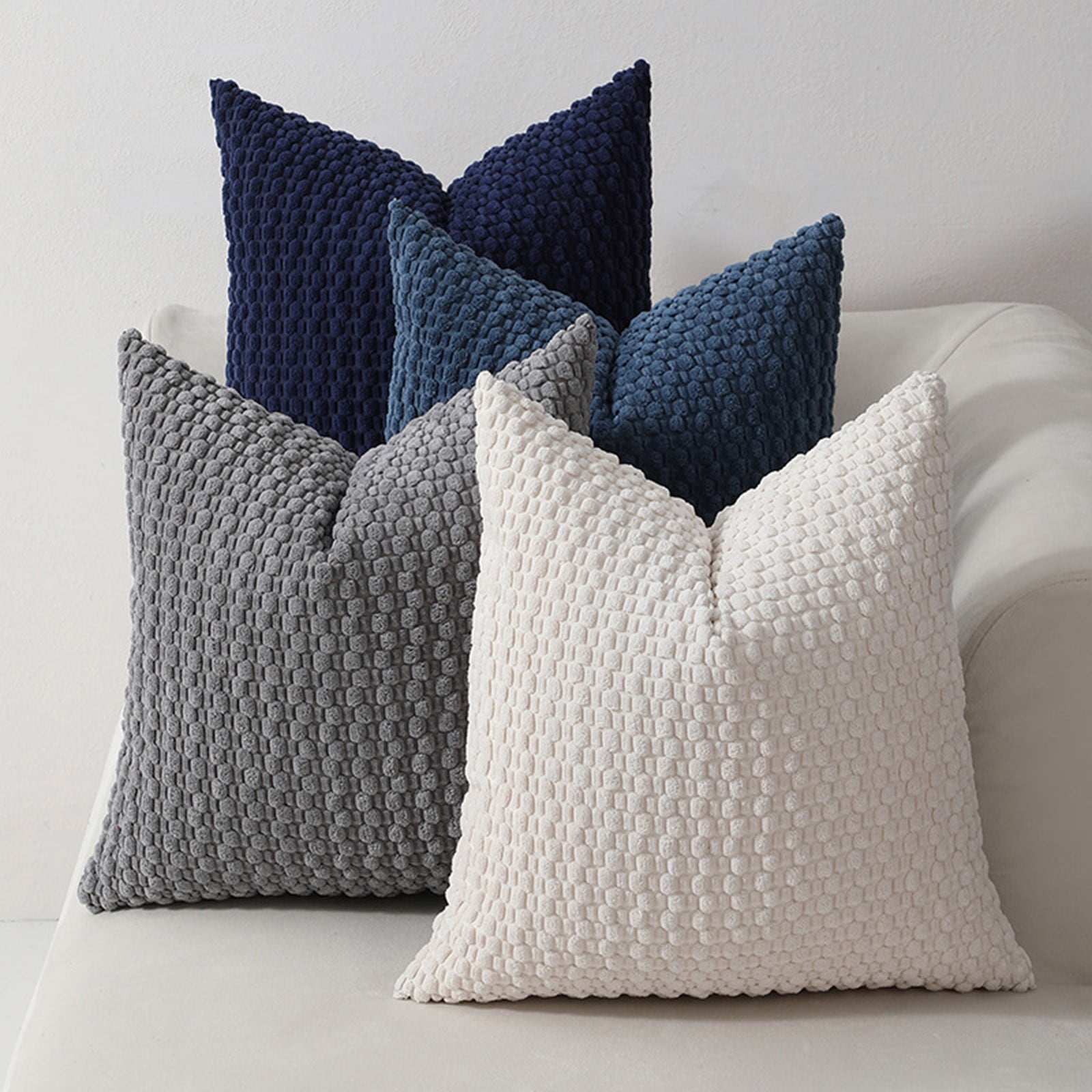 Bzdzmqm under $5 4 Pack Pillowcases, 4 Pcs Soft Weave Pillowcases Set, Corduroy Stripe Pillow ...