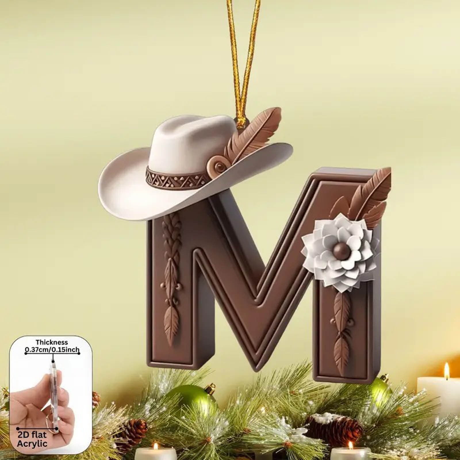 Bzdzmqm under $5 Acrylic Christmas Letter Ornaments, Christmas Alphabet ...