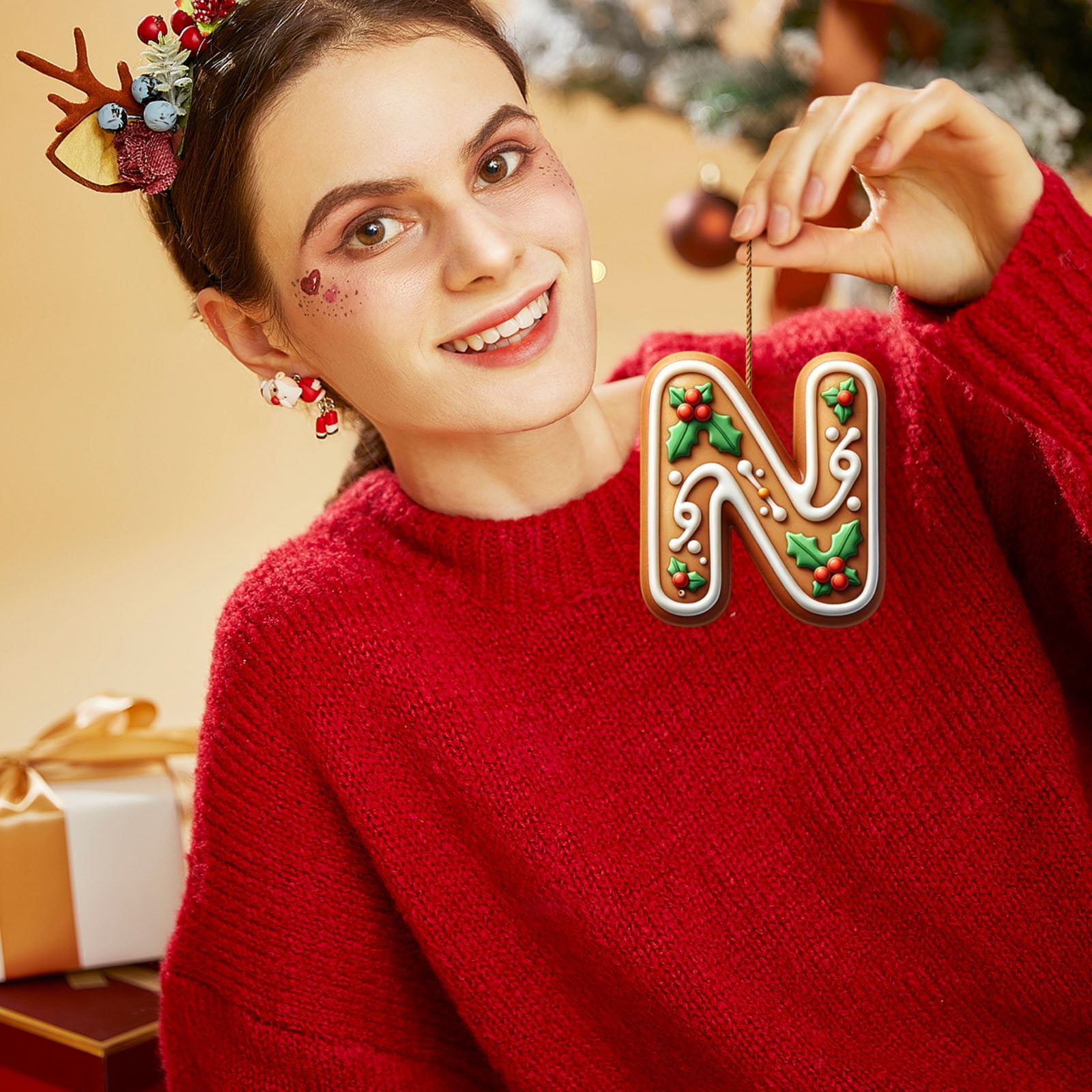 Bzdzmqm under $5 Alphabet Christmas Decorations, 26 Letters Christmas ...