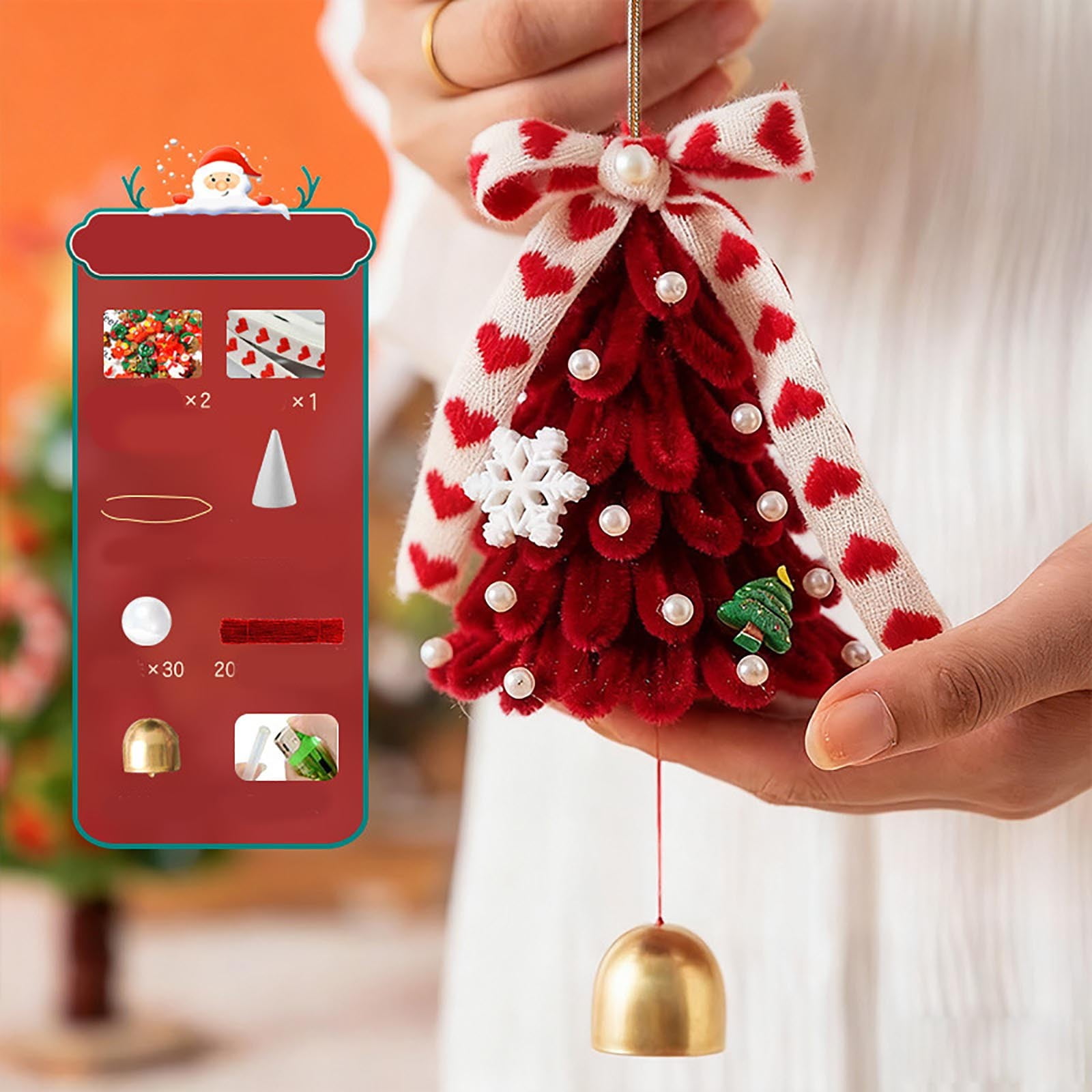 Bzdzmqm under $5 Car Christmas Tree Kit, Christmas Tree DIY Kit for Car ...