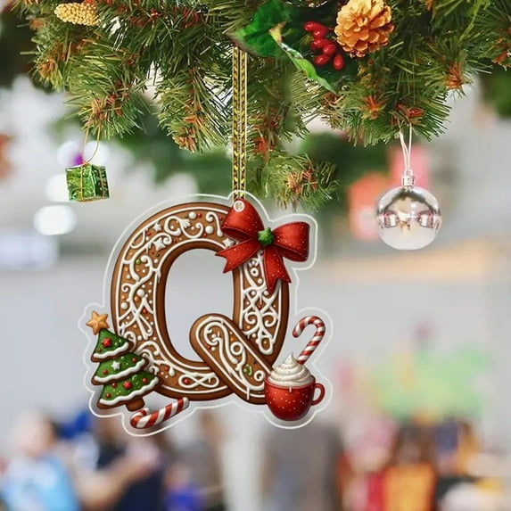 Bzdzmqm under $5 Christmas Letter Ornaments, 26 Letters Christmas ...