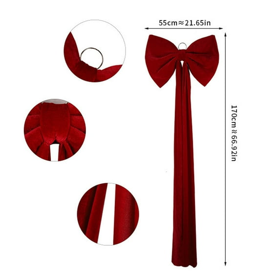 Bzdzmqm under $5 Red Bow Ornament, Big Red Velvet Bow Christmas Tree ...