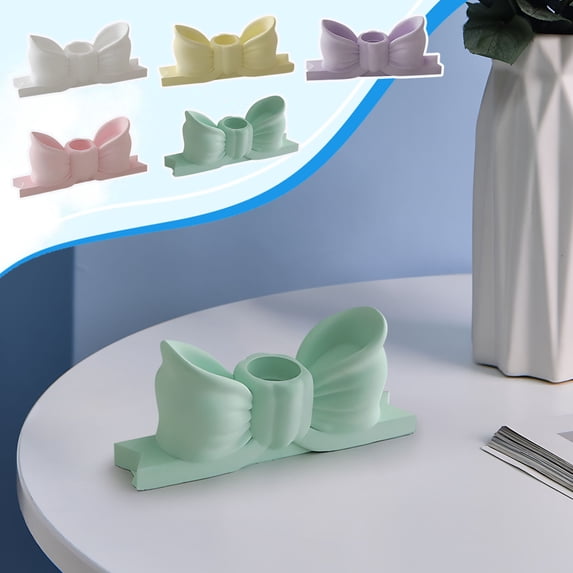 Bzdzmqm 5Pcs Easter Spring Bow Candle Holders, Long Aromatherapy Candle ...