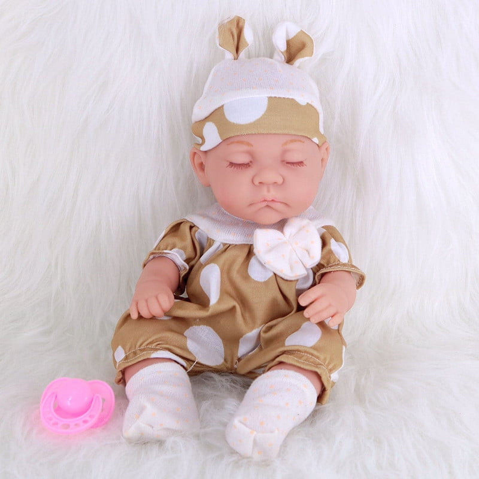 Bzdzmqm Reborn Baby Doll, 13 Inch Interactive Cute Soft Vinyl Silicone Full Body, Realistic ...