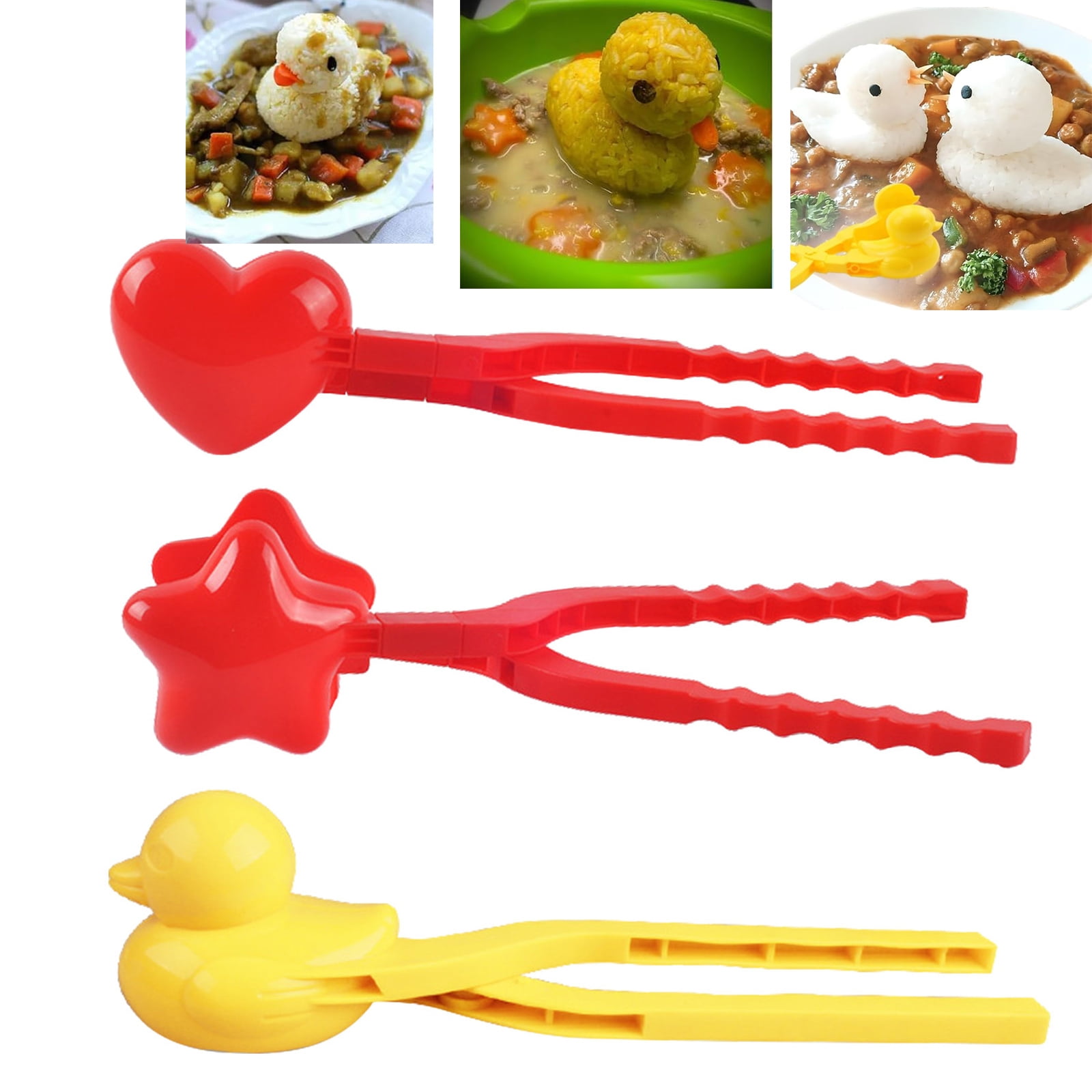 Bzdzmqm Rice Molds for Kids, Duck Rice Mold, 3D Animal Shaper Onigiri ...