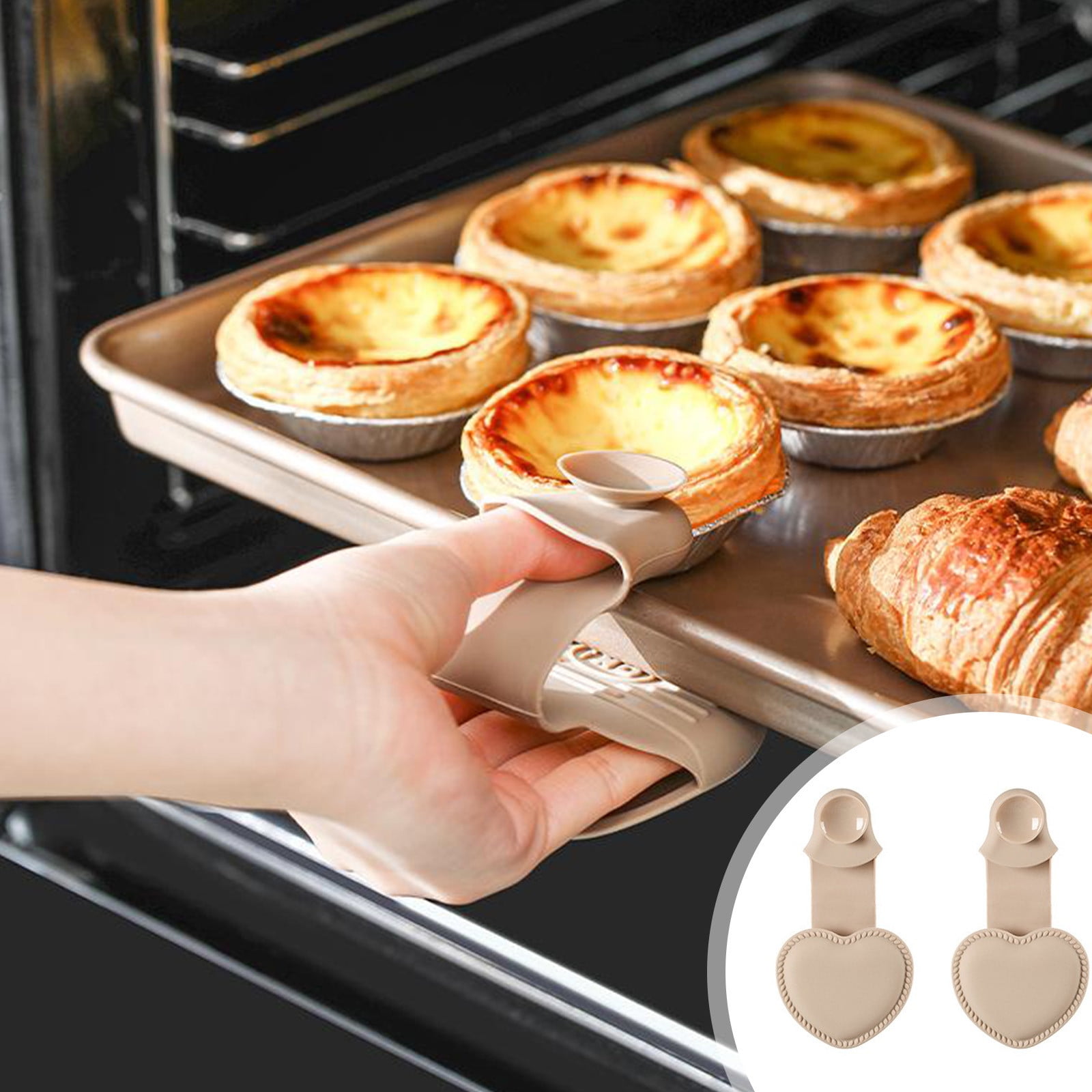 Bzdzmqm Silicone Mini Oven Mitts, Silicone Pot Holders, Cooking Mitts ...