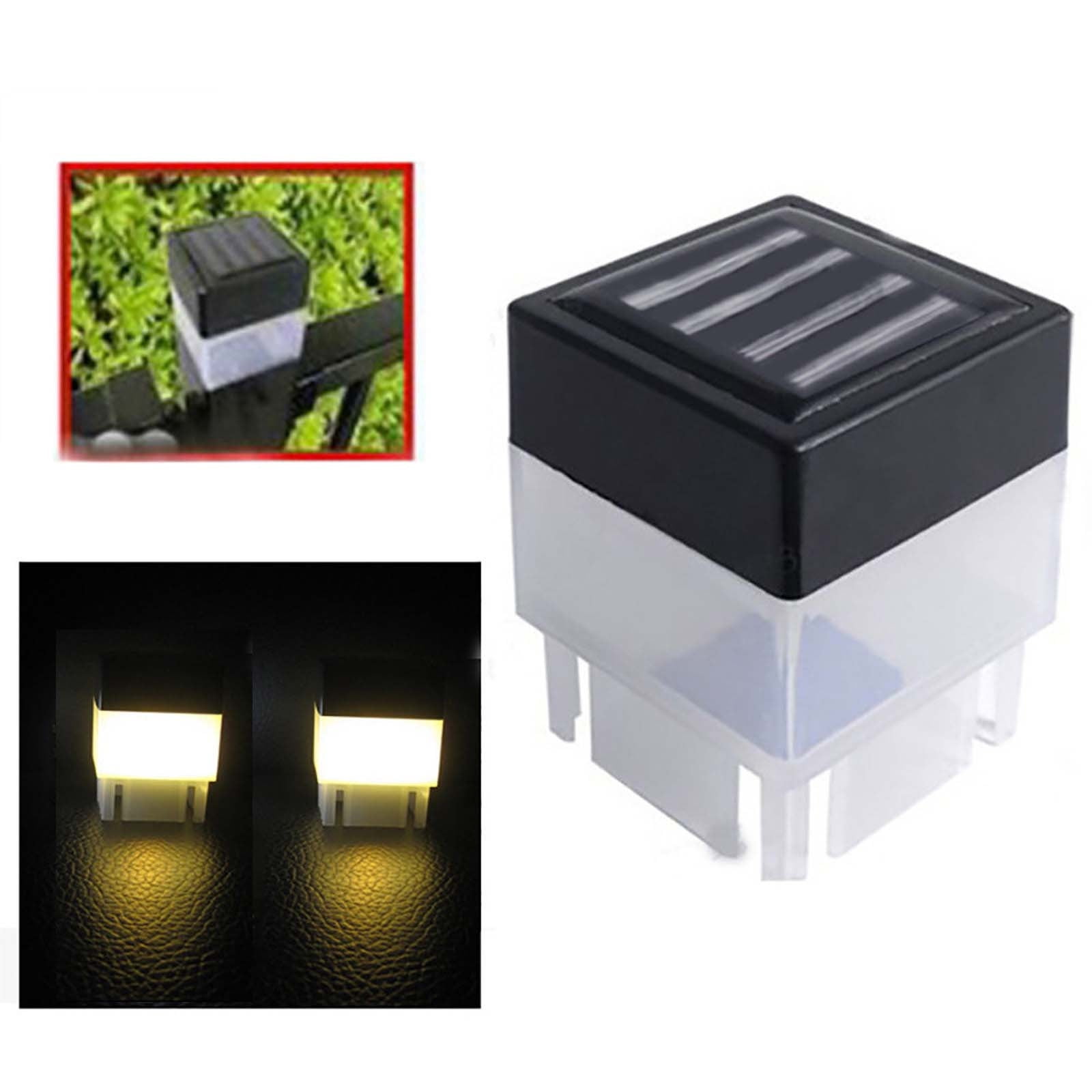 Bzdzmqm Solar Powered Fence Light Outdoor LED Garden Lamp, Solar Post ...