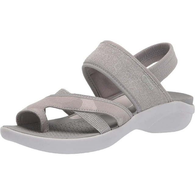 Bzees Call Me Women's Sandals & Flip Flops Grey Texture Fabric Size 8.5 ...
