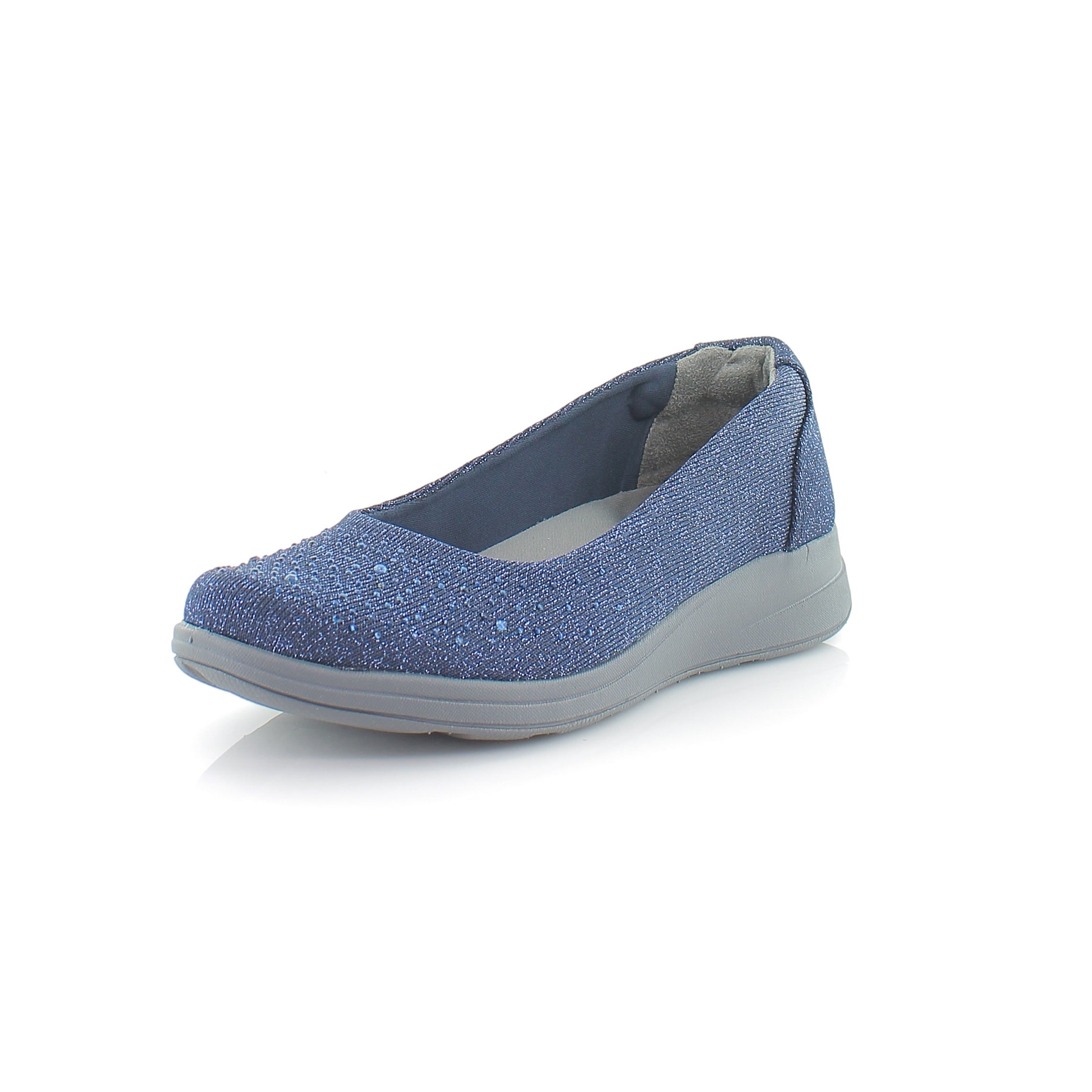 Bzees Golden Bright Women's Flats Navy Blue Fabric Size 8 M - Walmart.com