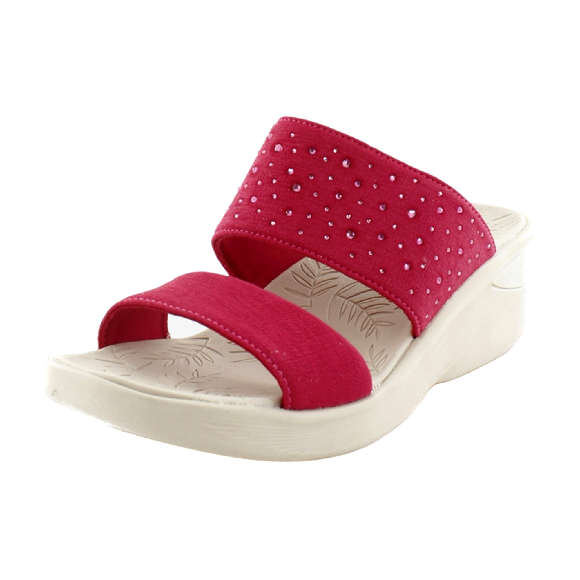 Bzees Sienna Women's Sandals Magenta Pink Size 9 W - Walmart.com