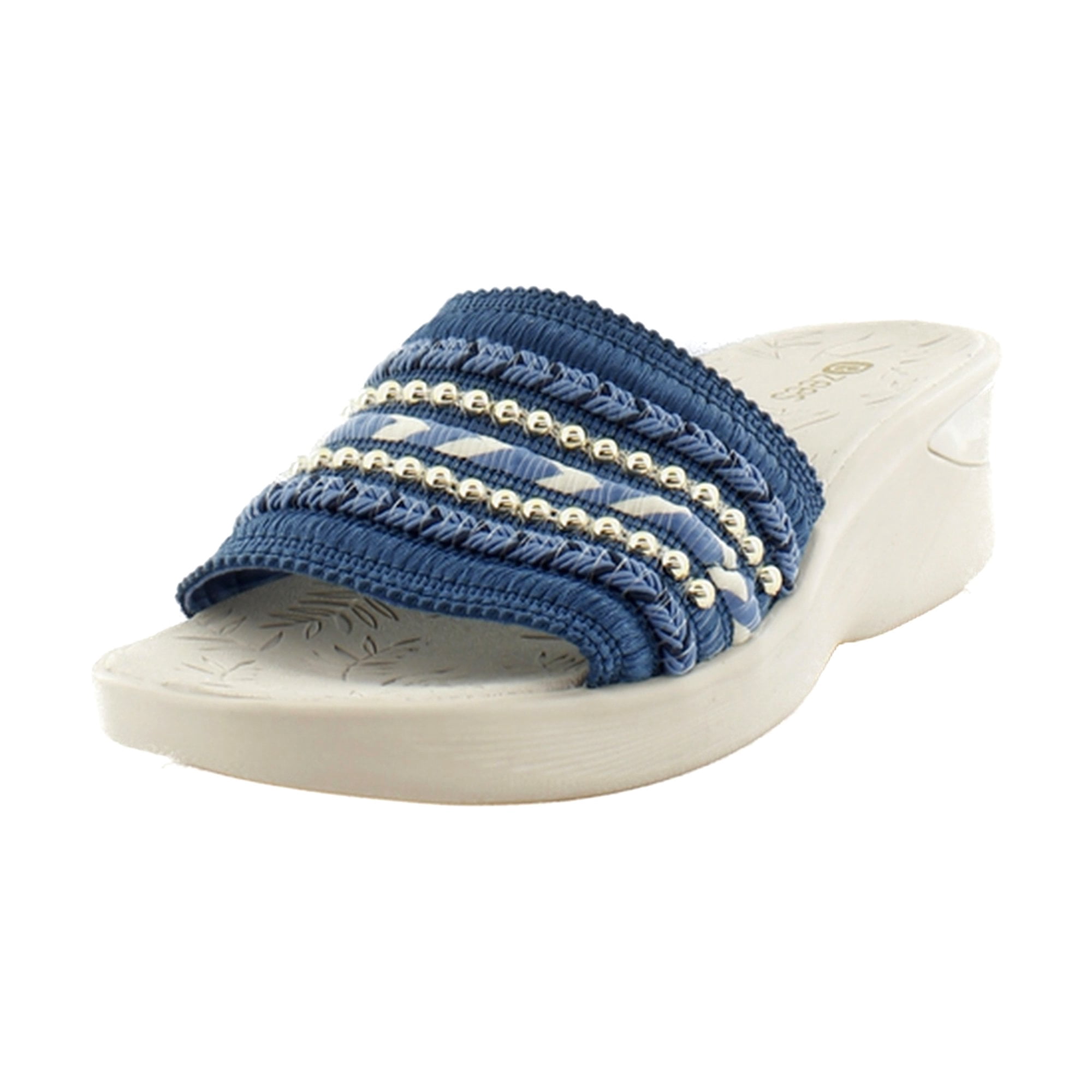 Bzees Sunshine Women's Sandals Elemental Blue Embellished Size 9 M ...