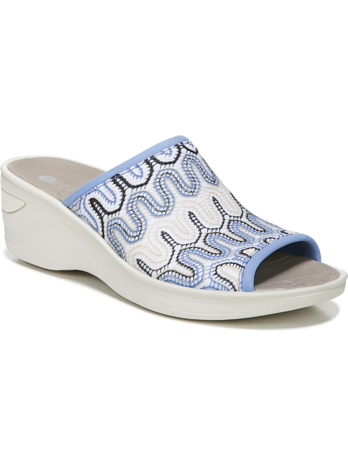 Bzees Womens Deluxe Metallic Slip On Wedge Sandals - Walmart.com
