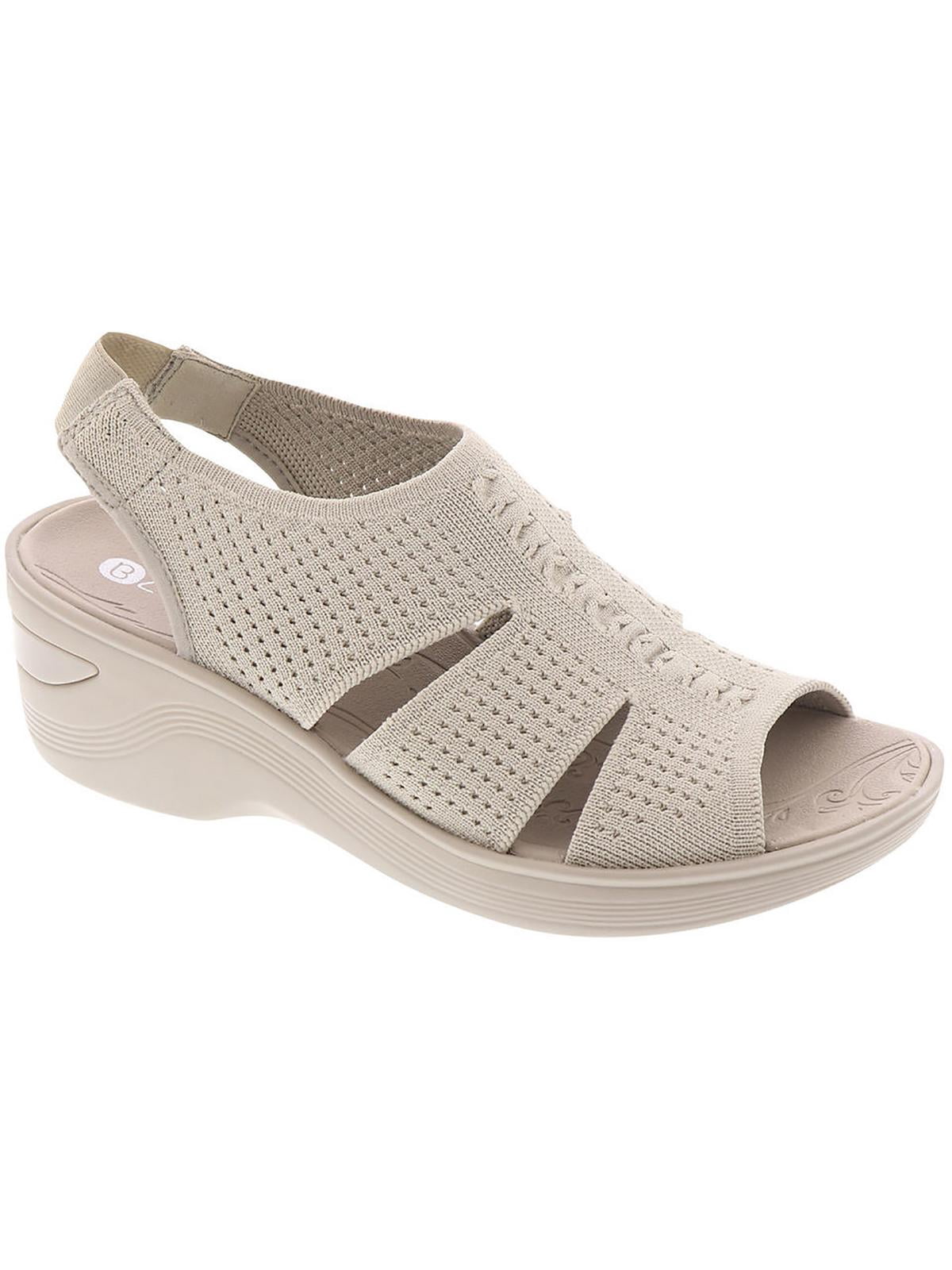 Bzees Womens Double Up Slip On Open Toe Slingback Sandals - Walmart.com
