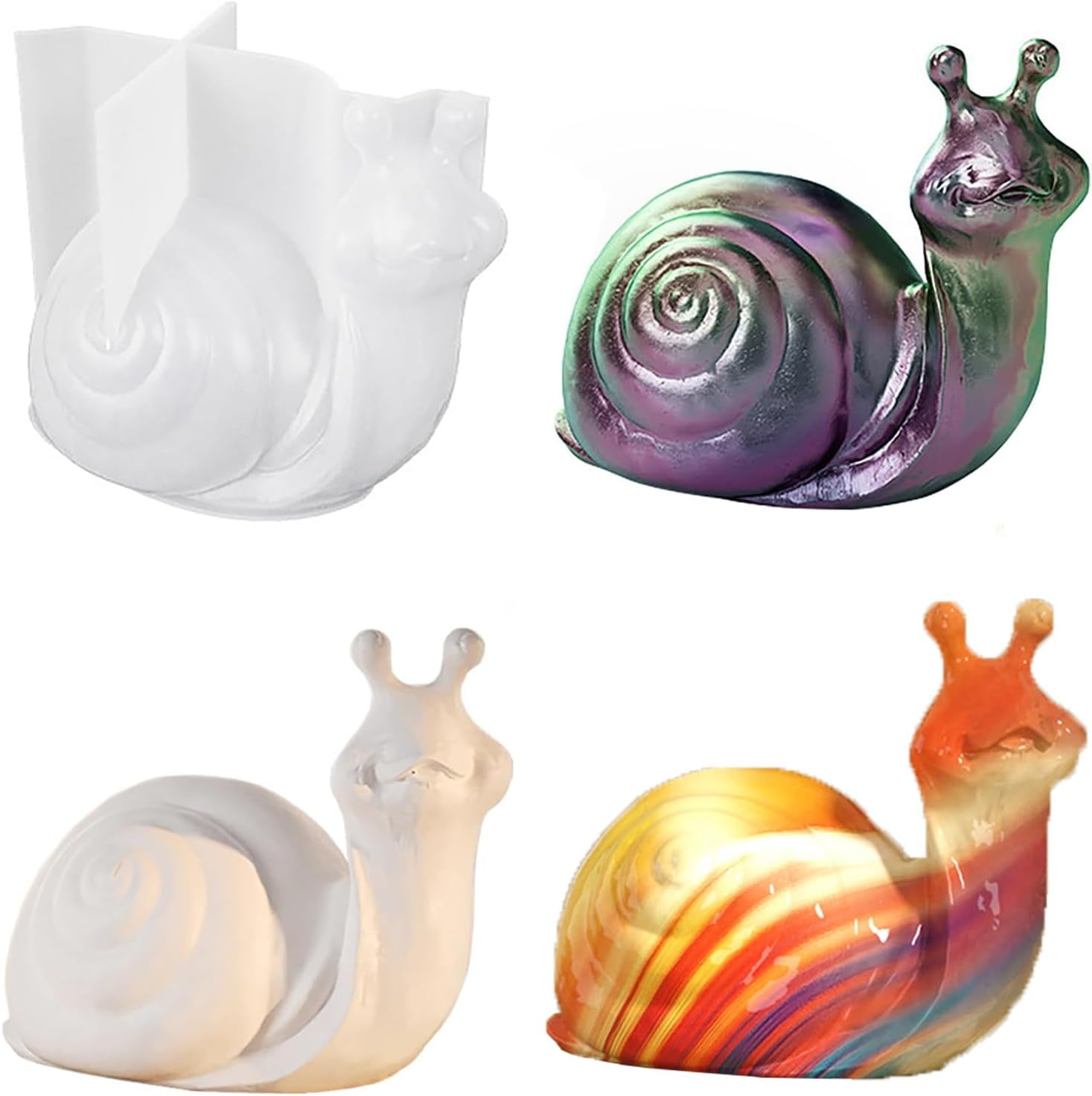 Bzhangfsfa Big Snail Candle Molds for Candle Making, DIY Animals ...