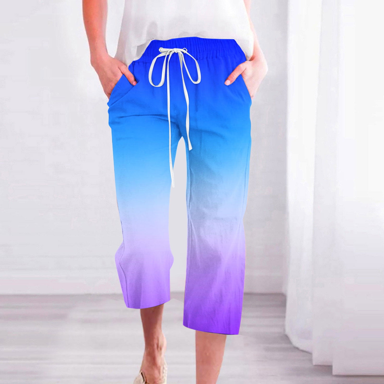 Bzhegqhd Fragrant Linen Gradient Printed Loose Women Fashionable ...