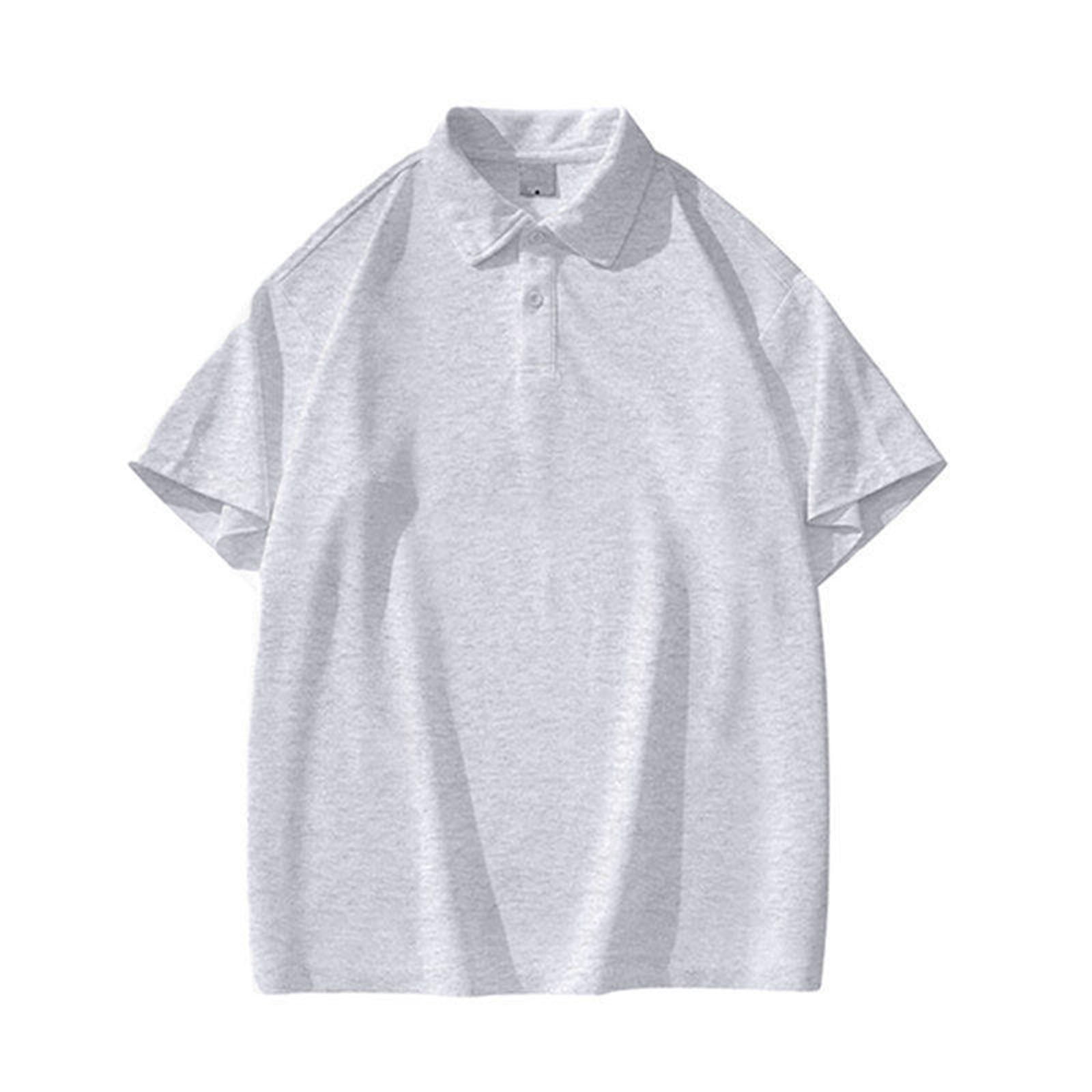 Bzhegqhd Man Solid Color Loose Lapel Shirt Large Size Fashion Fallow ...