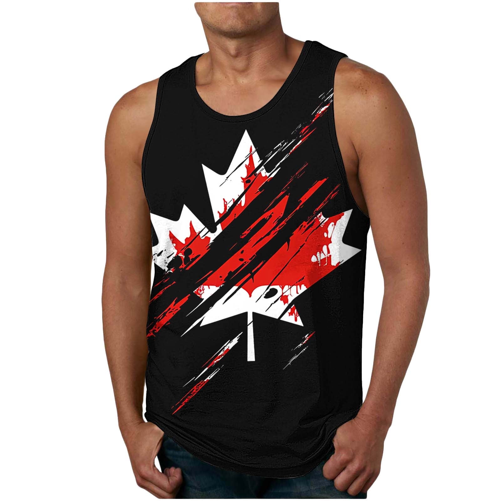 Bzhegqhd Men's Maple Leaves Printing Fitness Home Wear Pajamas Color ...