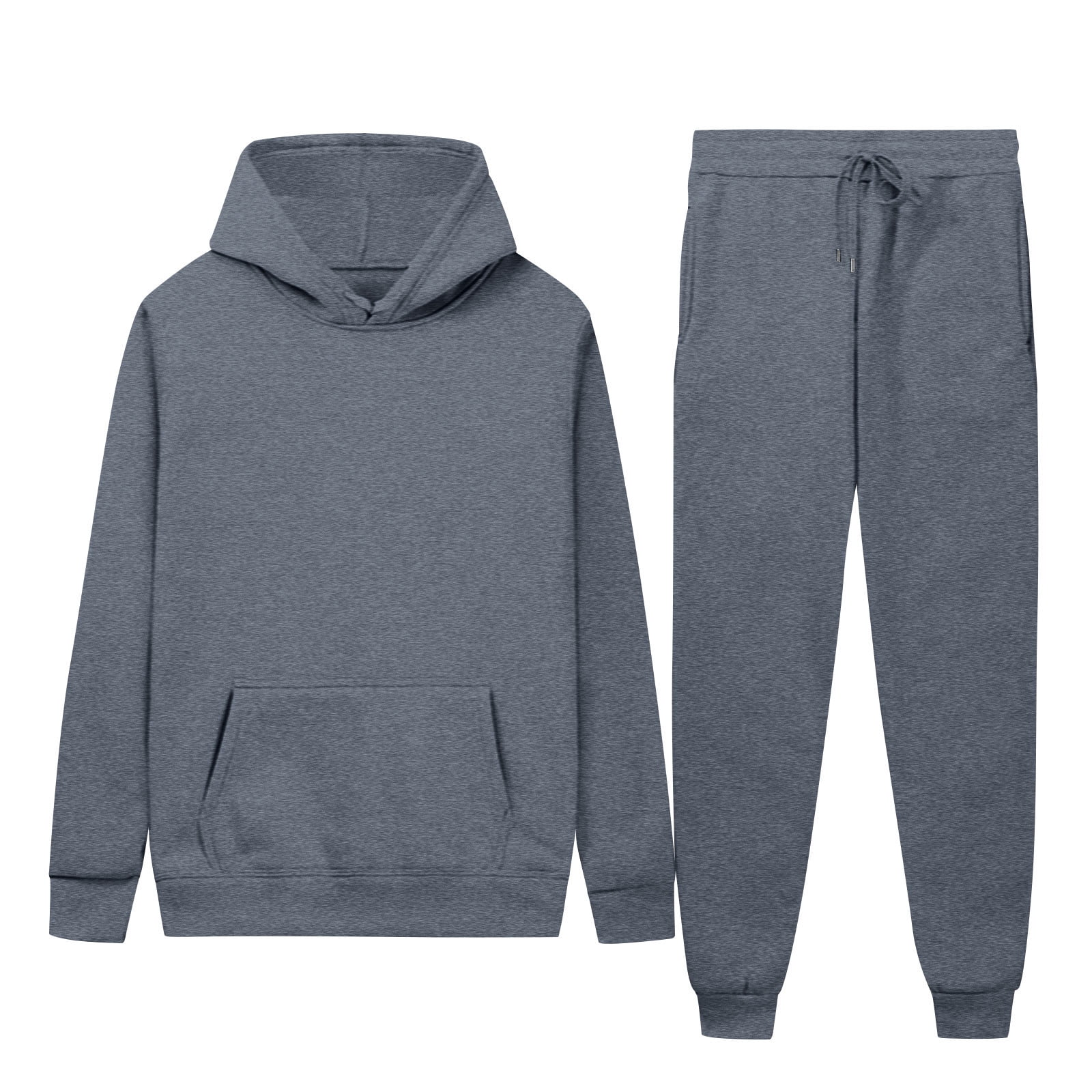 Bzhegqhd Men's Oversized Hoodie Tracksuit Set Long Sleeve Drop Shoulder ...