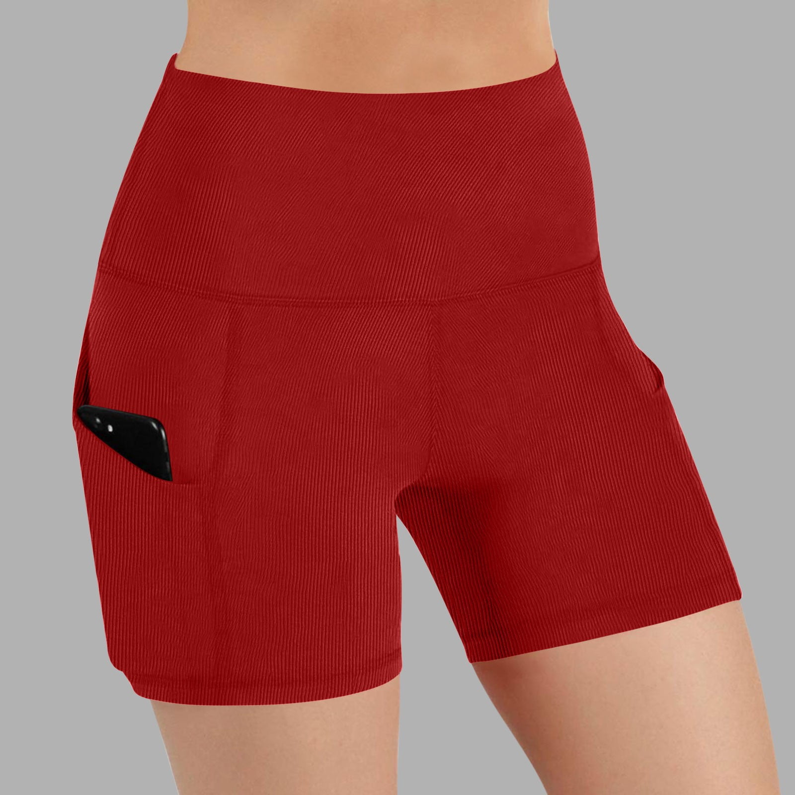 Bzhegqhd Women's High Waisted Pocket Stretch Shorts Perfect for Running ...