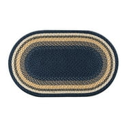 Earth Rugs 32-LG079 Rug Slice- Light Blue- Dark Blue and Mustard Rug ...