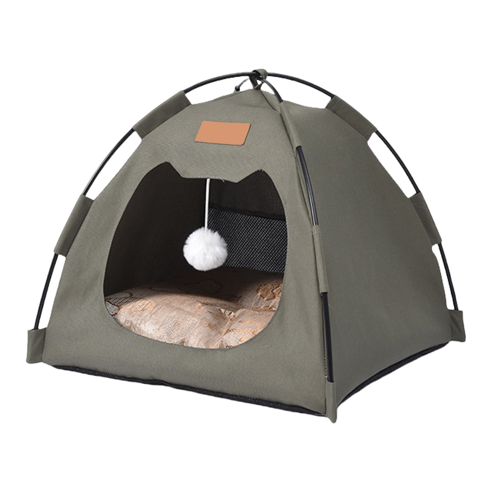 C-085 Green Pett Semi Covered Pet Tent House Washable Waterproof For ...