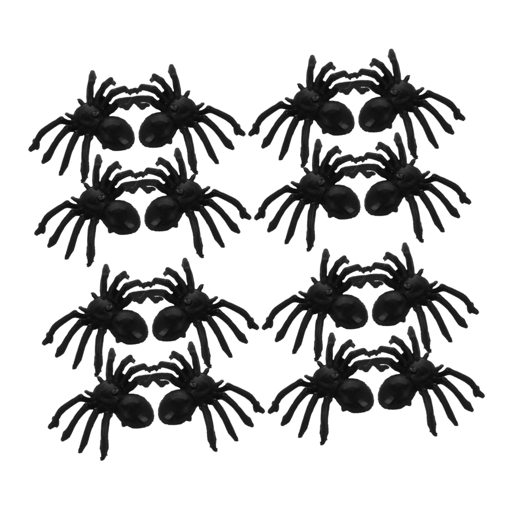 C 100Pcs Realistic Halloween Spiders Plastic for Halloween Prank Fake ...