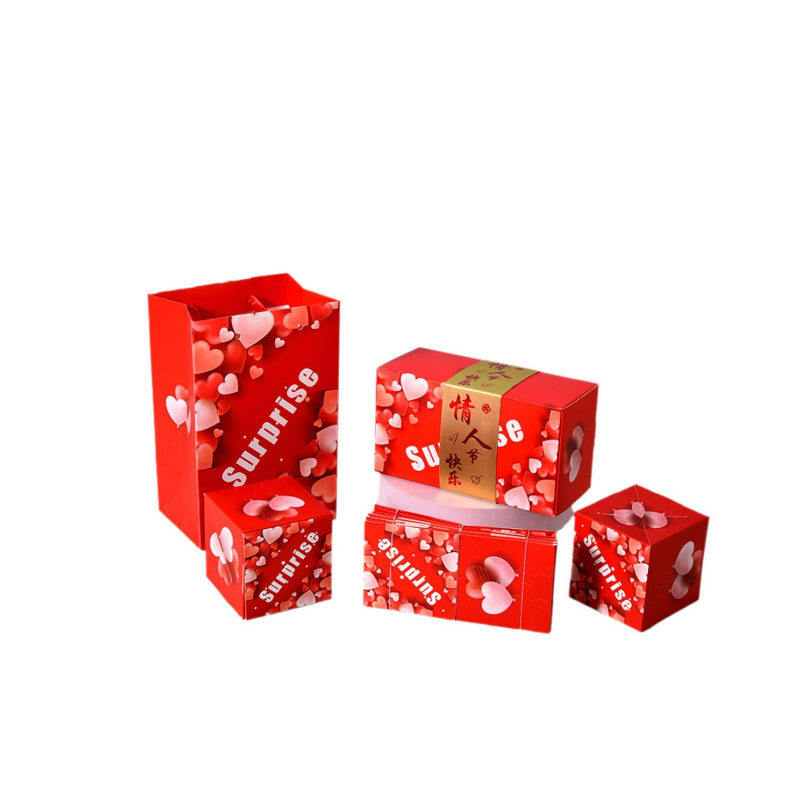 C 12-Pop Surprise Pop Up Gift Box Folding Jump Box With Romantic ...