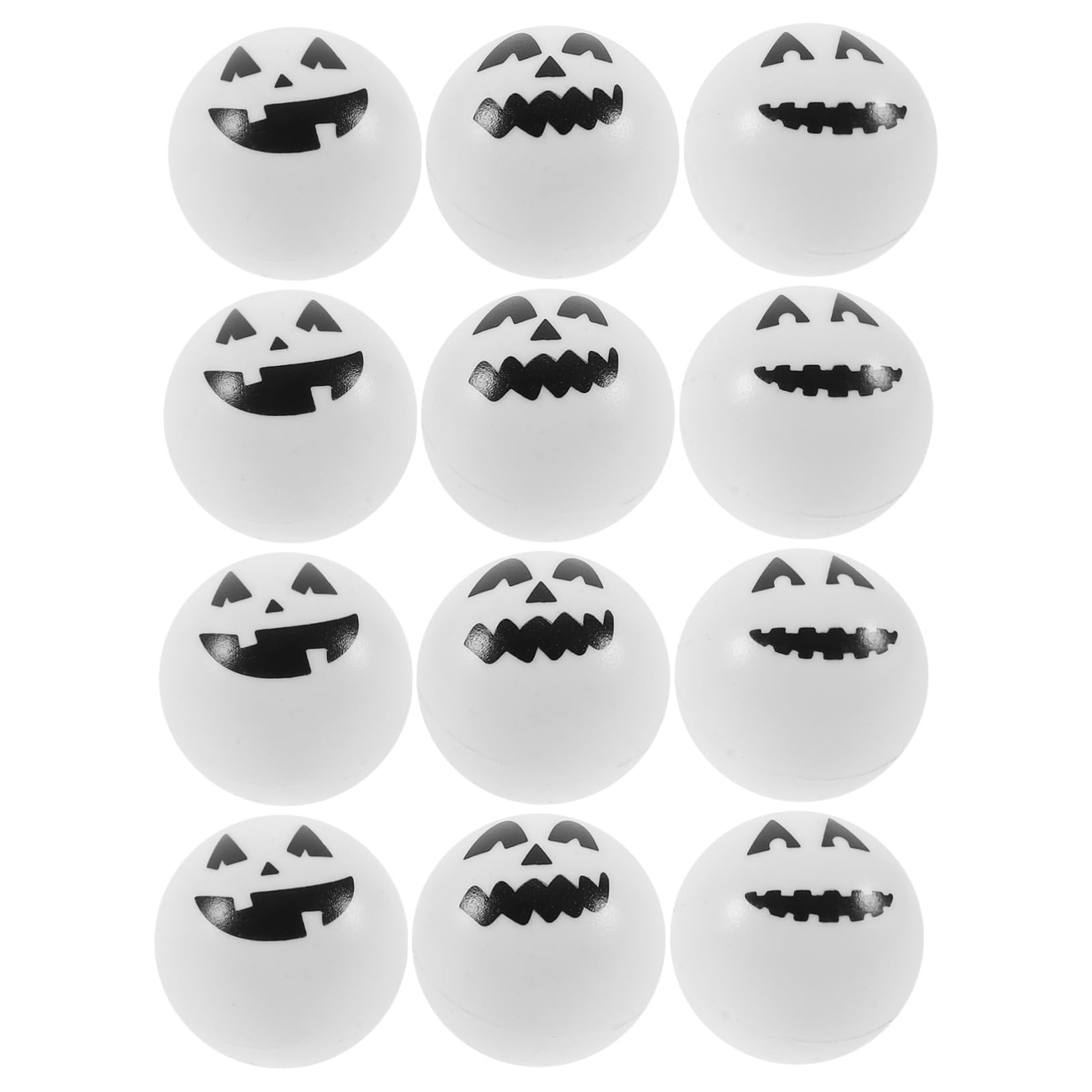 C 12pcs Halloween Pattern Balls Pong Ball Props for Party Decorations ...