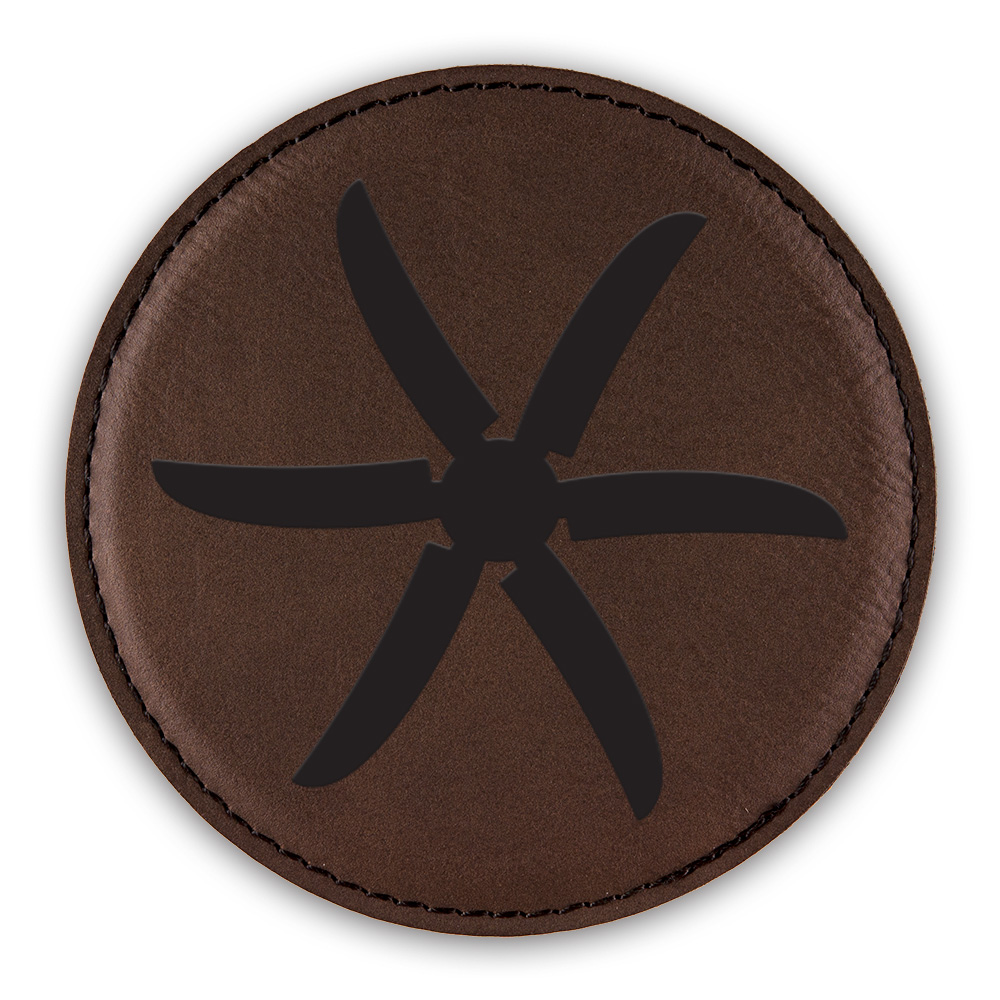 C-130J Dowty Propeller Coaster Laser Engraved Leatherette - Round ...