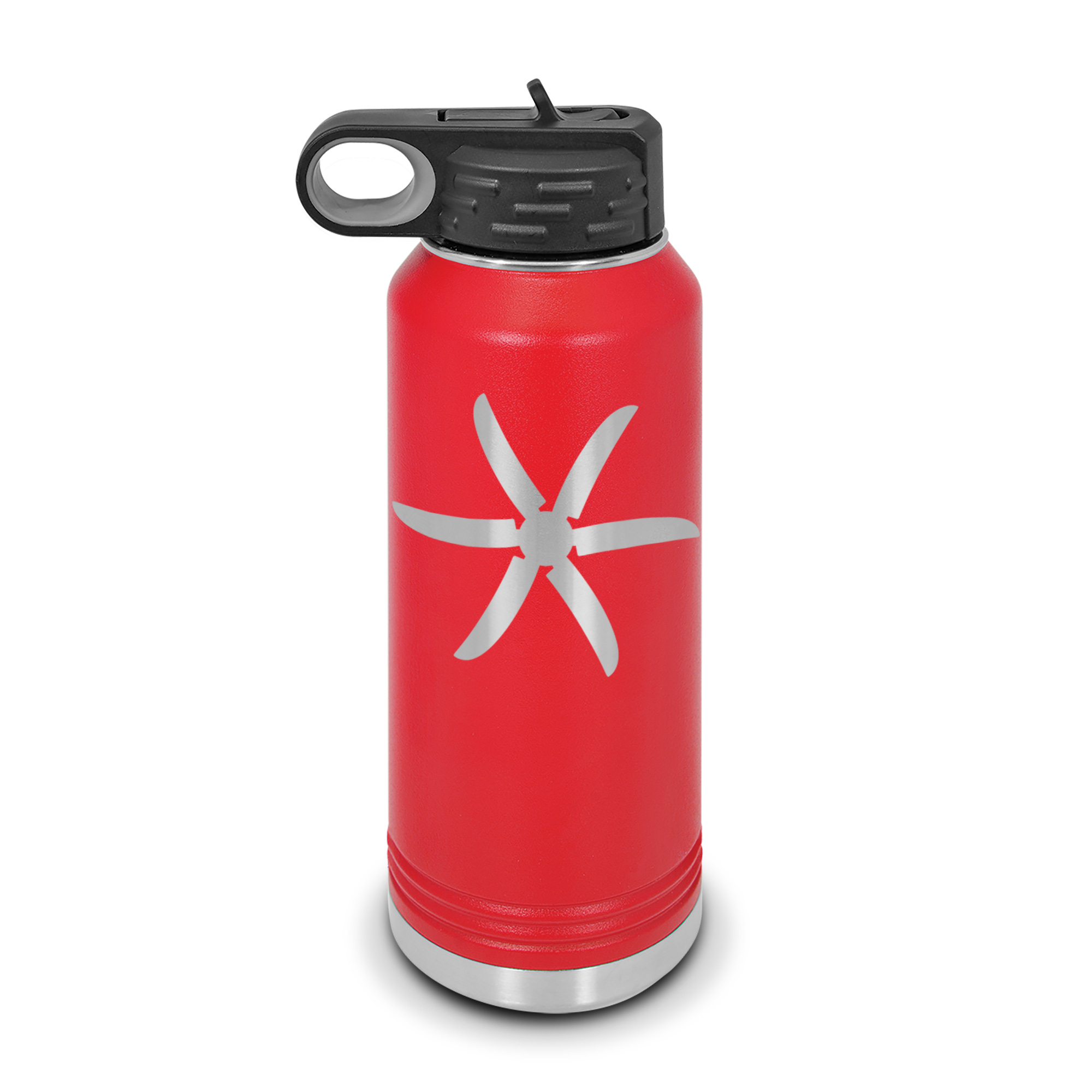 C-130J Dowty Propeller Water Bottle 32 oz - Laser Engraved w/ Flip Top ...