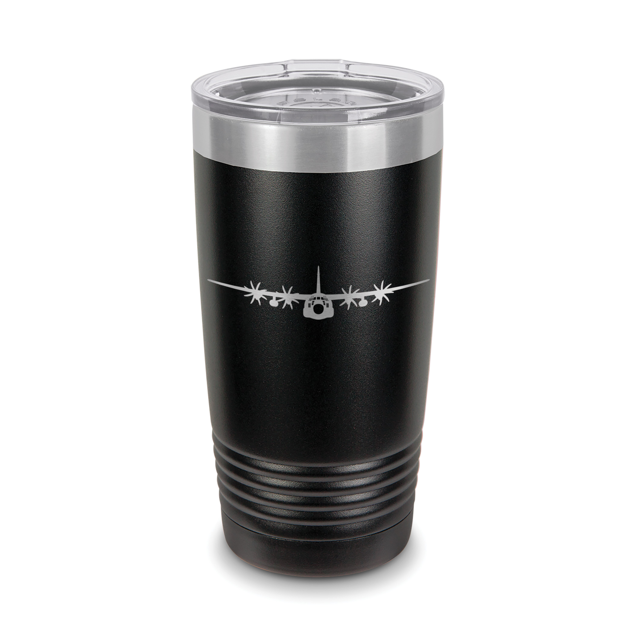 C-130T Hercules Tumbler 20 oz - Laser Engraved w/ Clear Lid - Polar ...