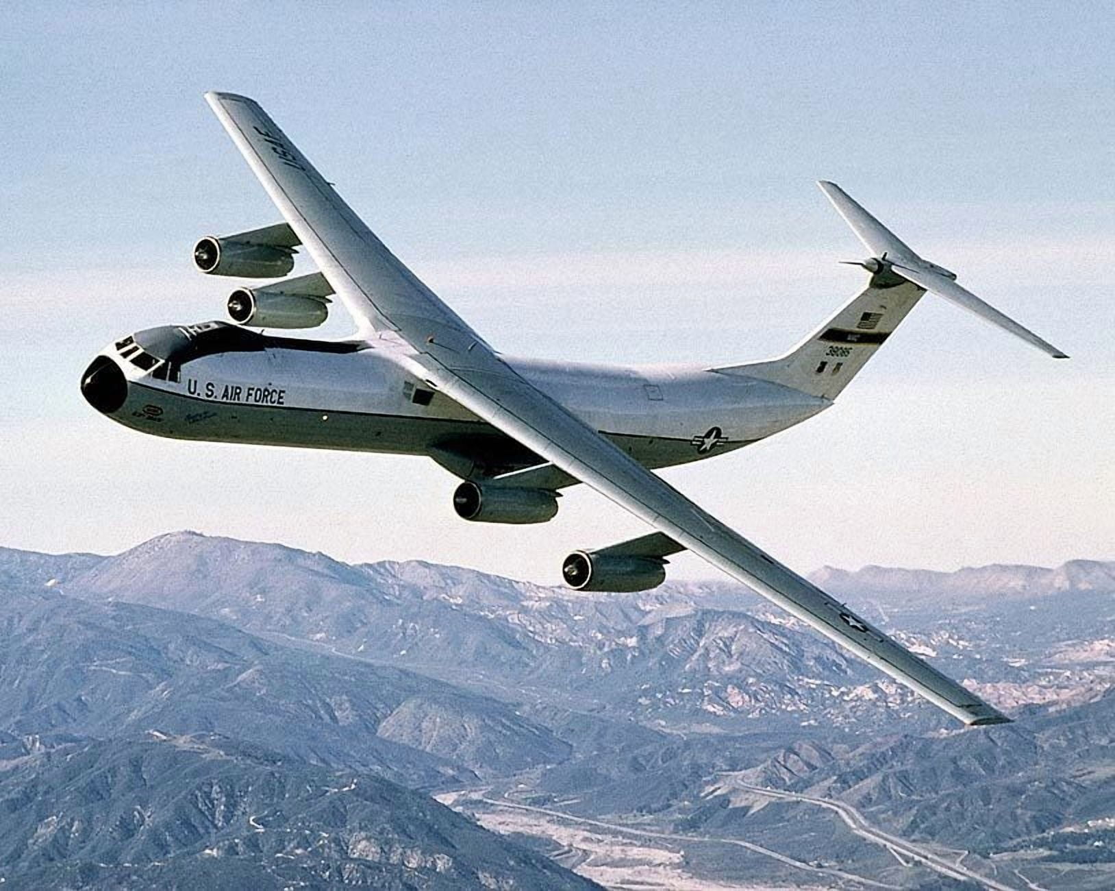 C-141 Starlifter in Flight US Air Force - 24x36 Inch Glossy Laminated ...