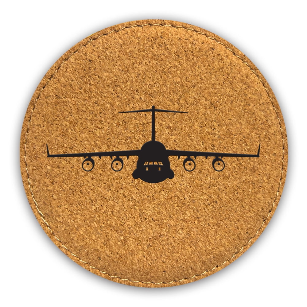 C-17 Globemaster III Coaster Laser Engraved Leatherette - Round ...