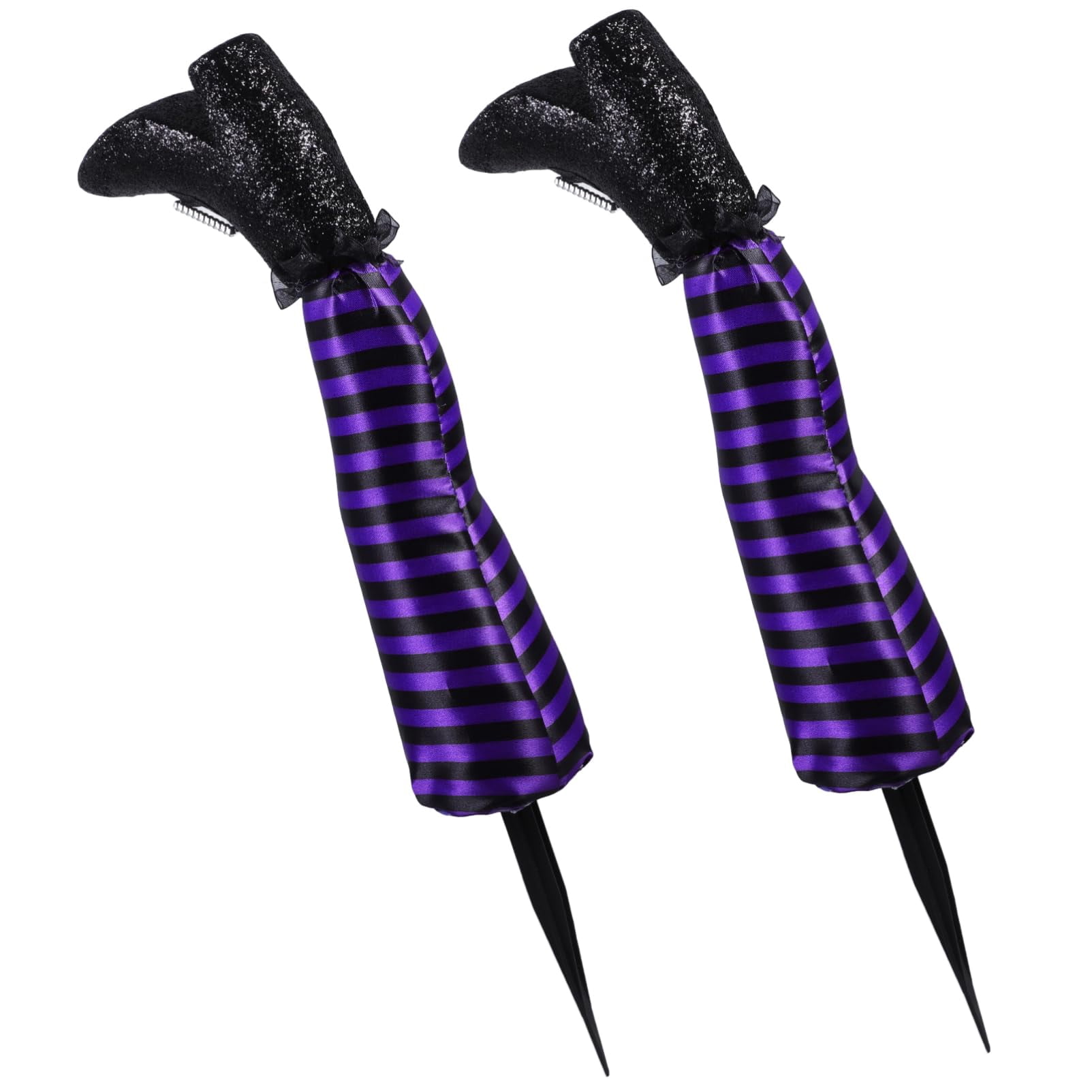 C 1pair Halloween Witch Legs Stakes Realistic Lawn Decoration for ...