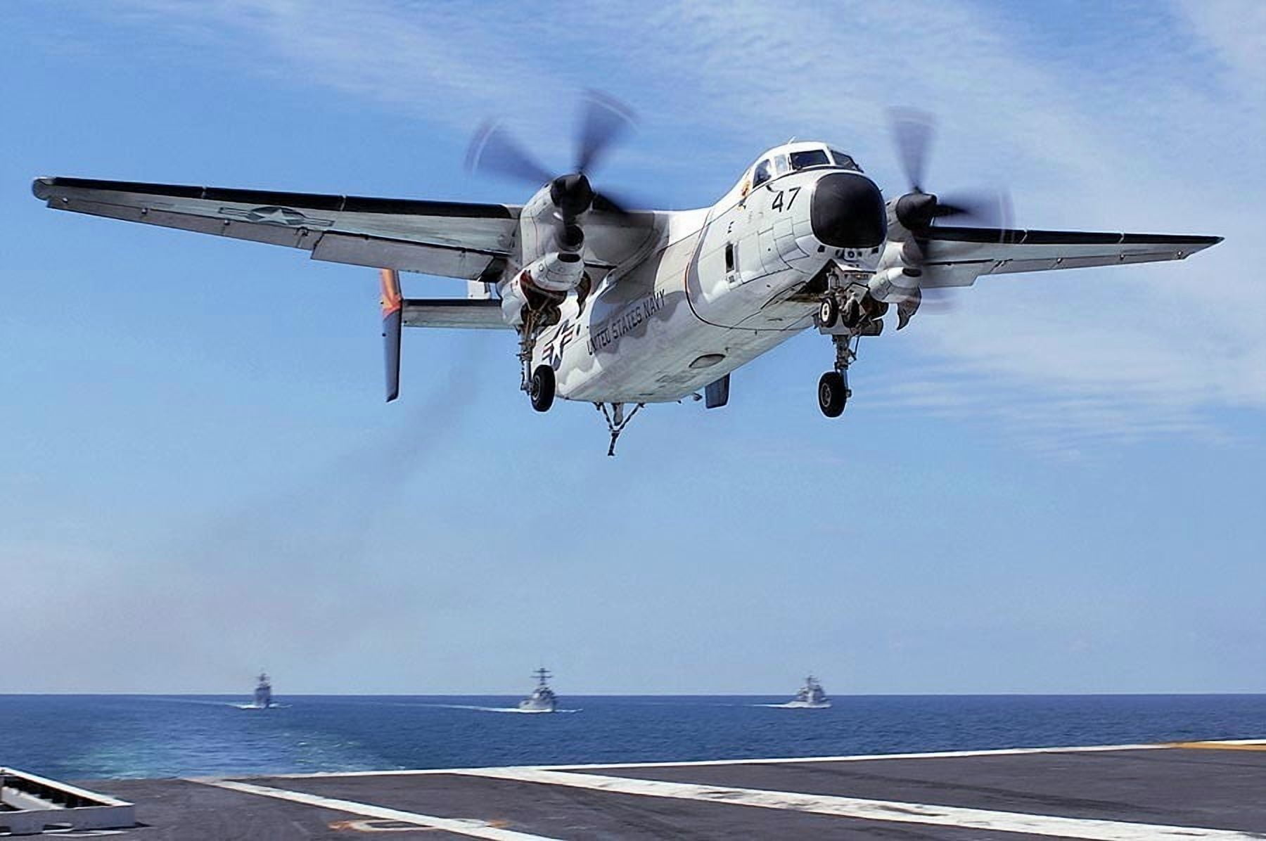 C-2 Greyhound Lands on USS Harry S. Truman CVN 75 - 24x36 Inch ...