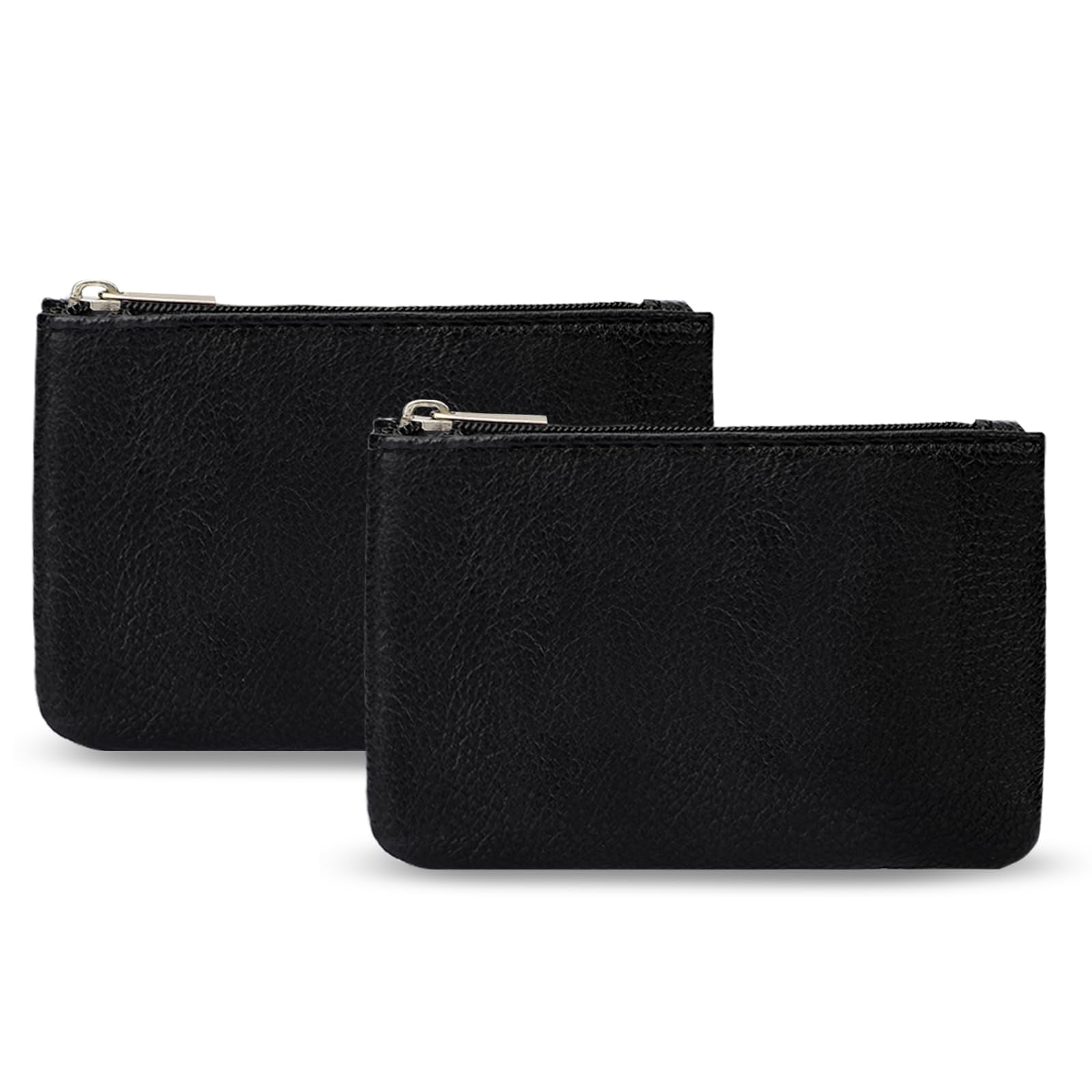 C 2 Pack Coin Purse, Portable PU Leather Coin Purse with Zipper Coin ...