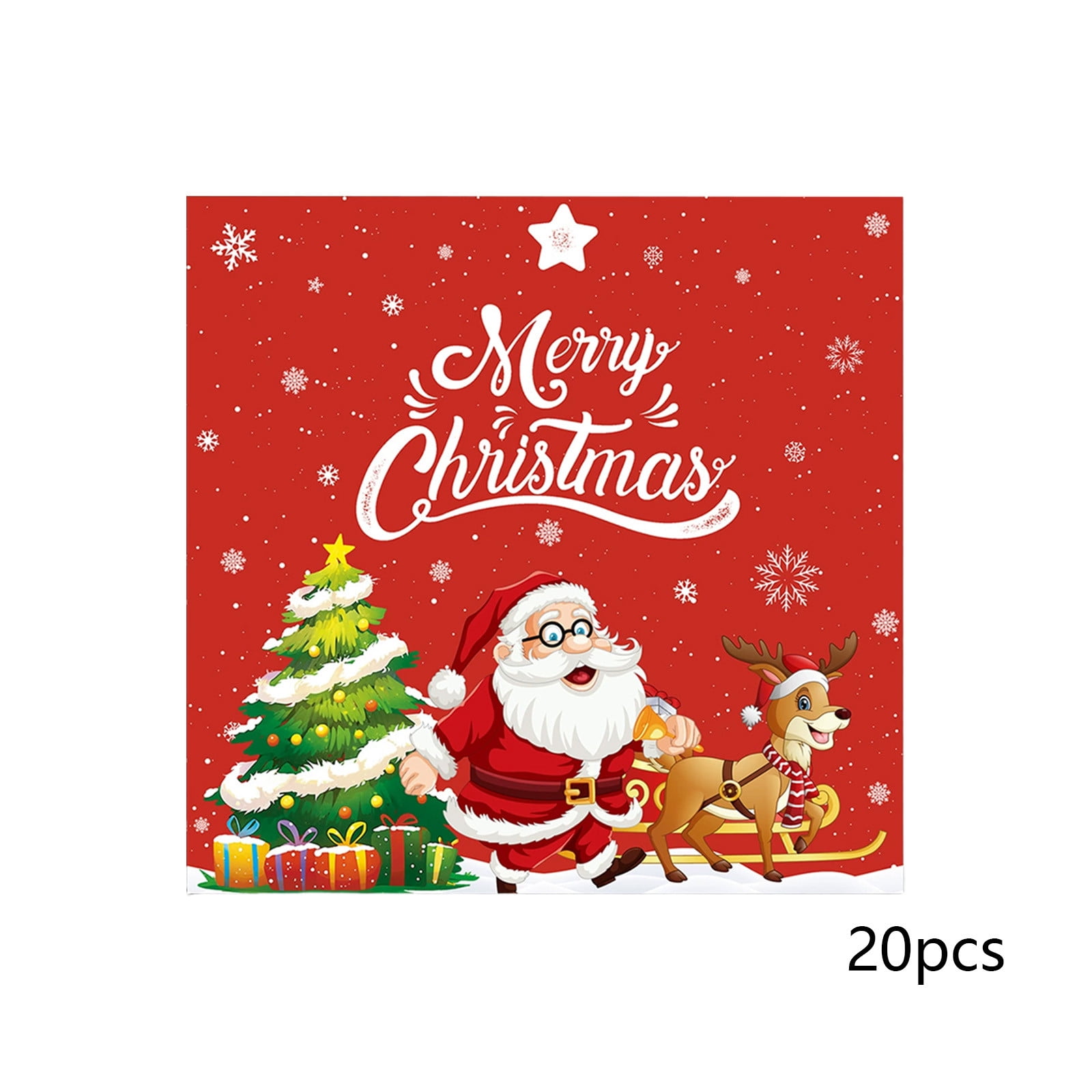 C 20-Piece Holiday Themed Tissue Paper Set 16.5Cm With Seasonal Prints ...