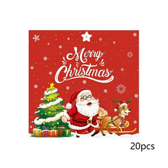 C 20-Piece Holiday Themed Tissue Paper Set 16.5Cm With Seasonal Prints ...
