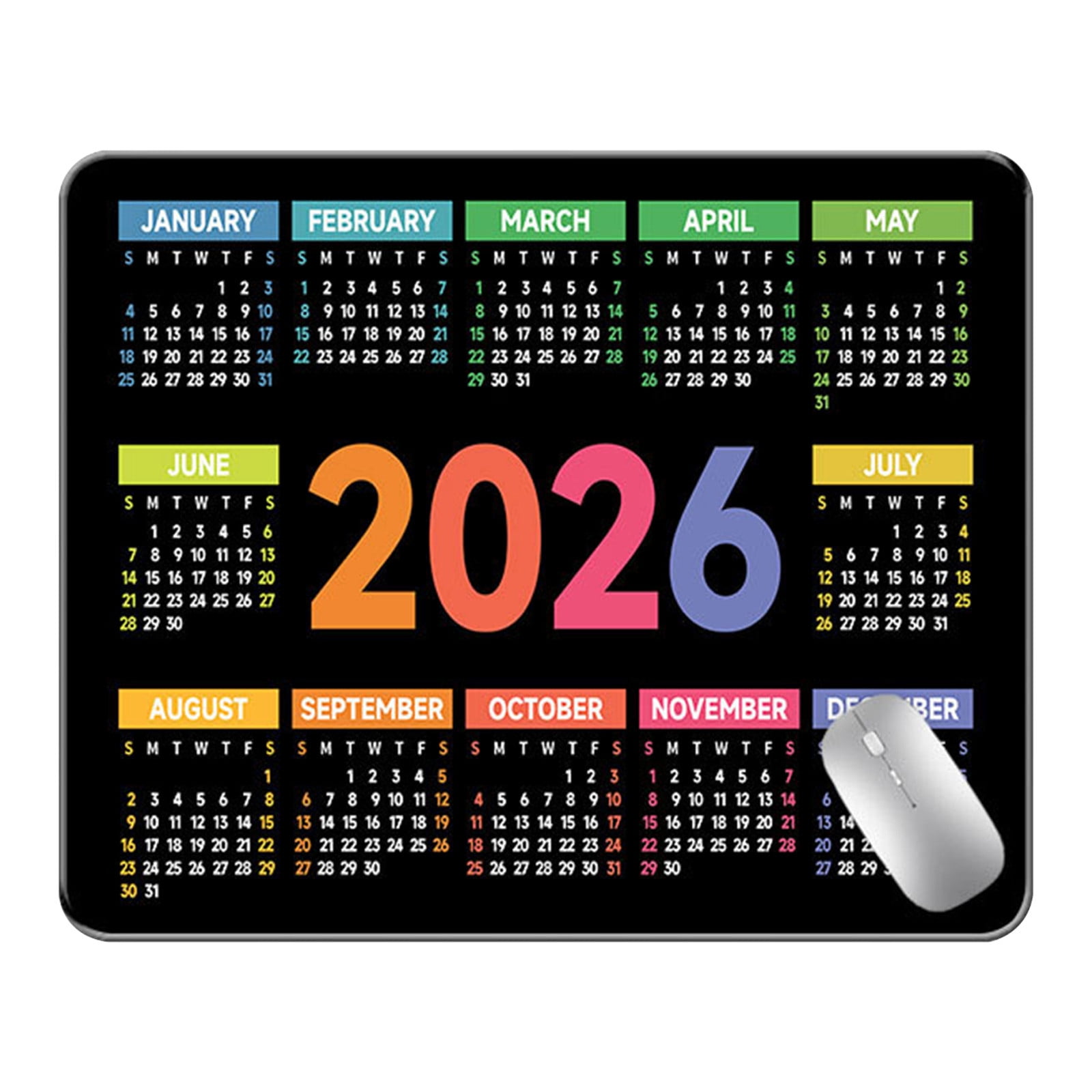 C 2026 Calendar Series Mouse Pad Collection Desk Mat Non-Slip Rubber ...