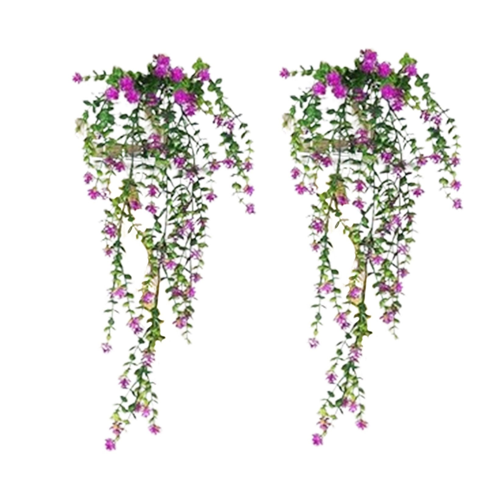 C 2Pcs Artificial Hanging Flowers Artificial Flower Vines Fake Plants ...