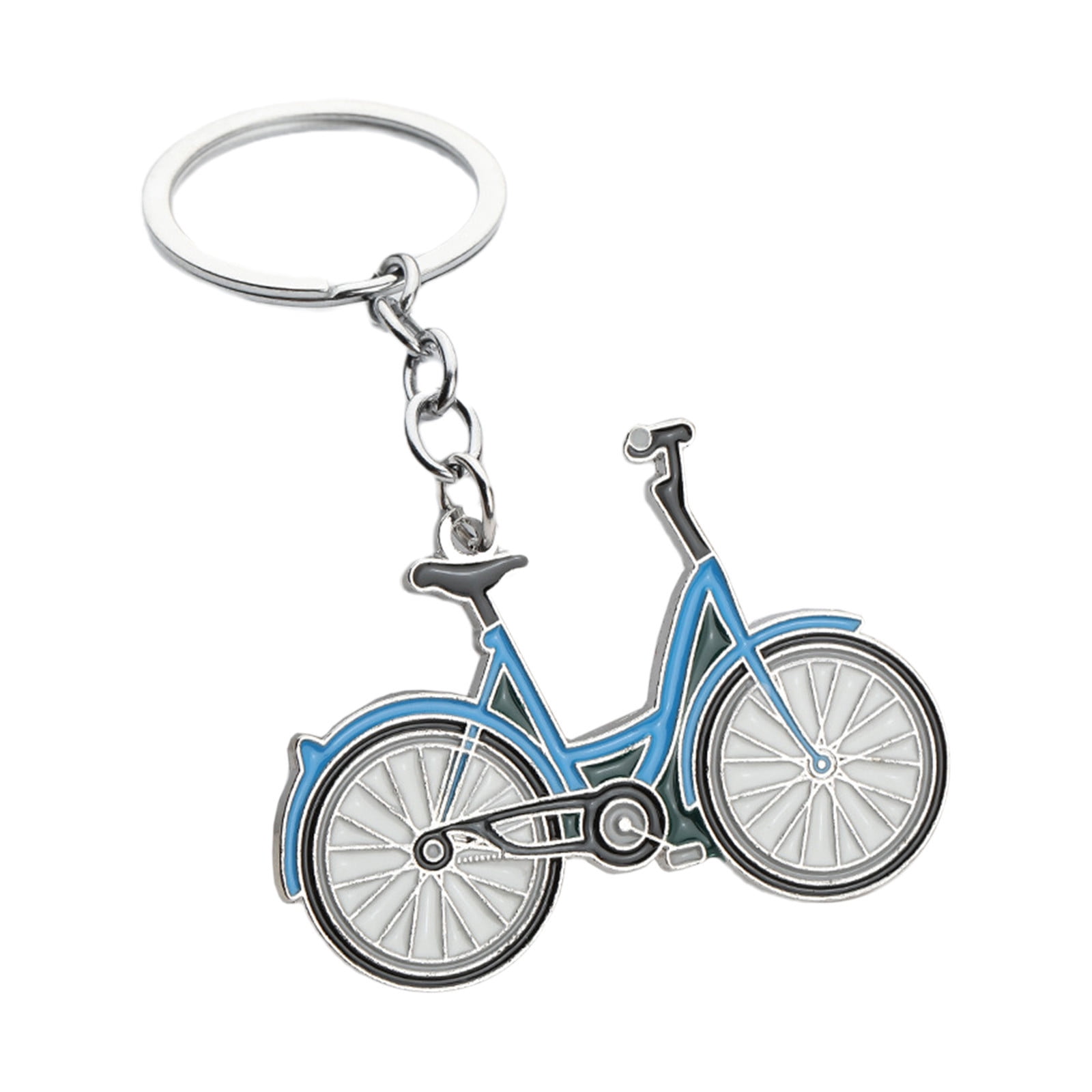 C-39 Blue Metal Bicycle Keychain Durable Alloy Key Ring Holder For Keys ...