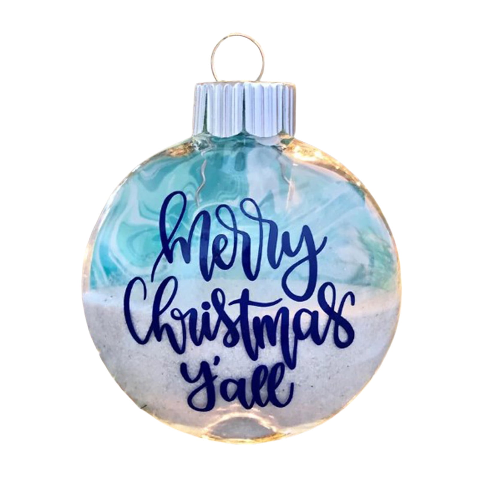 C 3D Beach Christmas Ornament Plastic With Sea Wave Design, Fade Resistant, Easy Decoration For ...