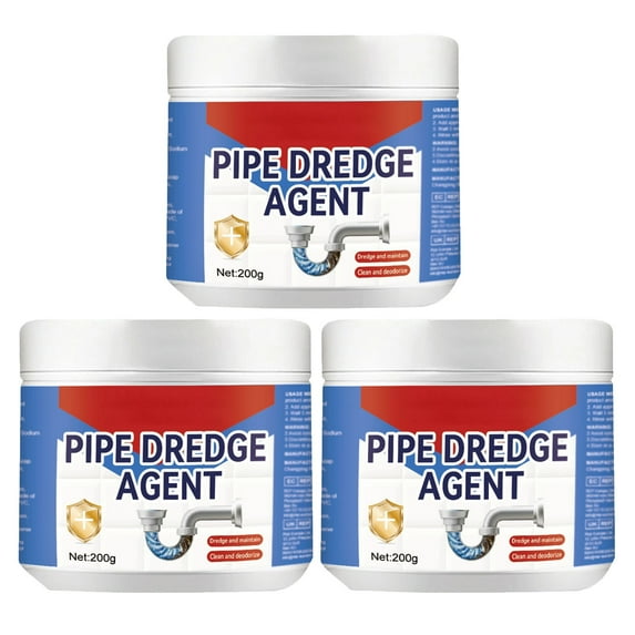 C 3Pcs 200G Drain Cleaner Powder For Clogged Pipes Sink Tub Toilet ...