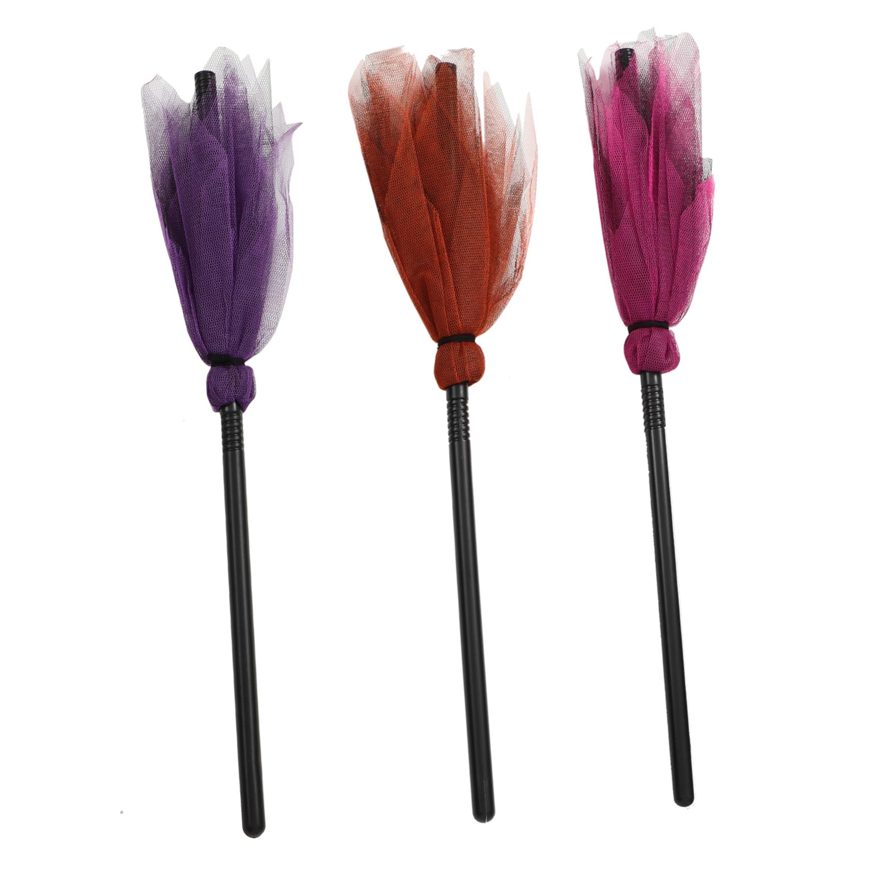 C 3pcs Witch Yarn Broom for Halloween Party Role-Play Adorable ...